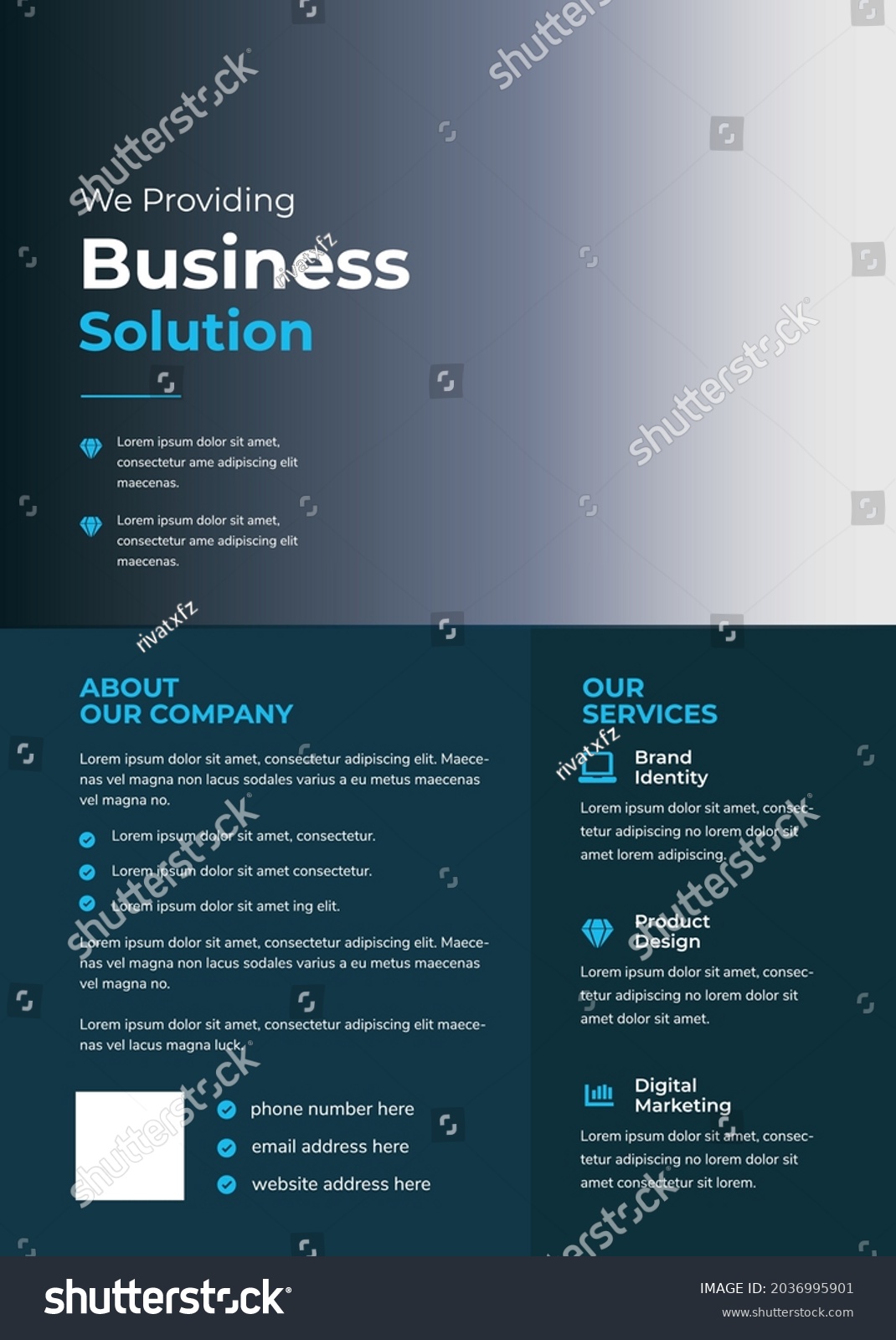 Business Corporate Solution Flyer Template Stock Vector (Royalty Free ...