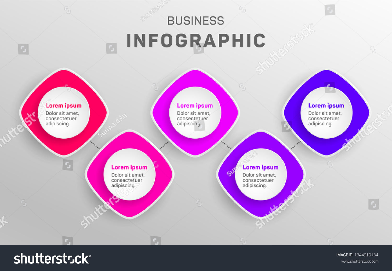 Business Data Visualization Diagram Timeline Infographic Stock Vector ...