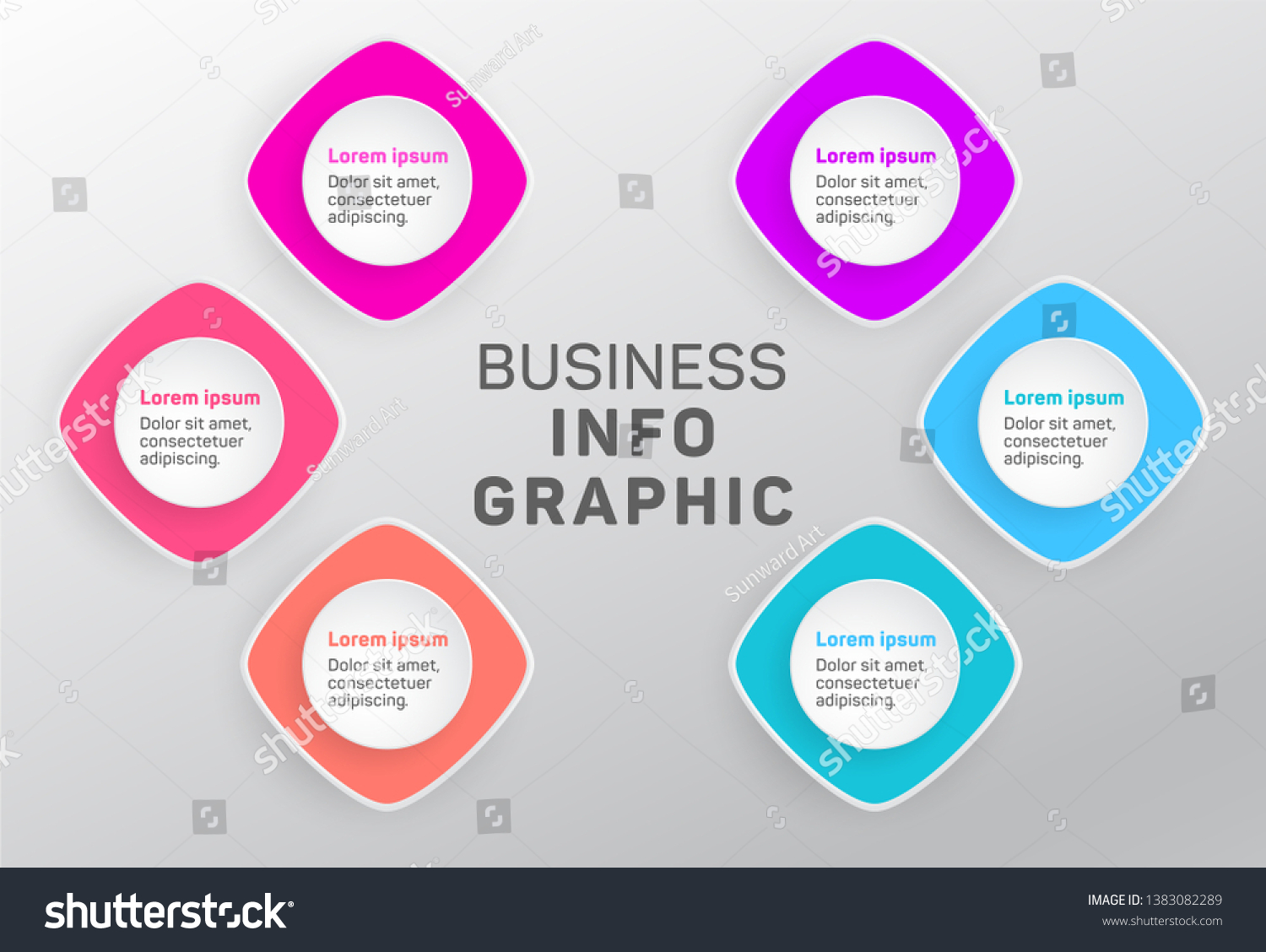 Business Data Visualization Diagram Timeline Infographic Stock Vector ...