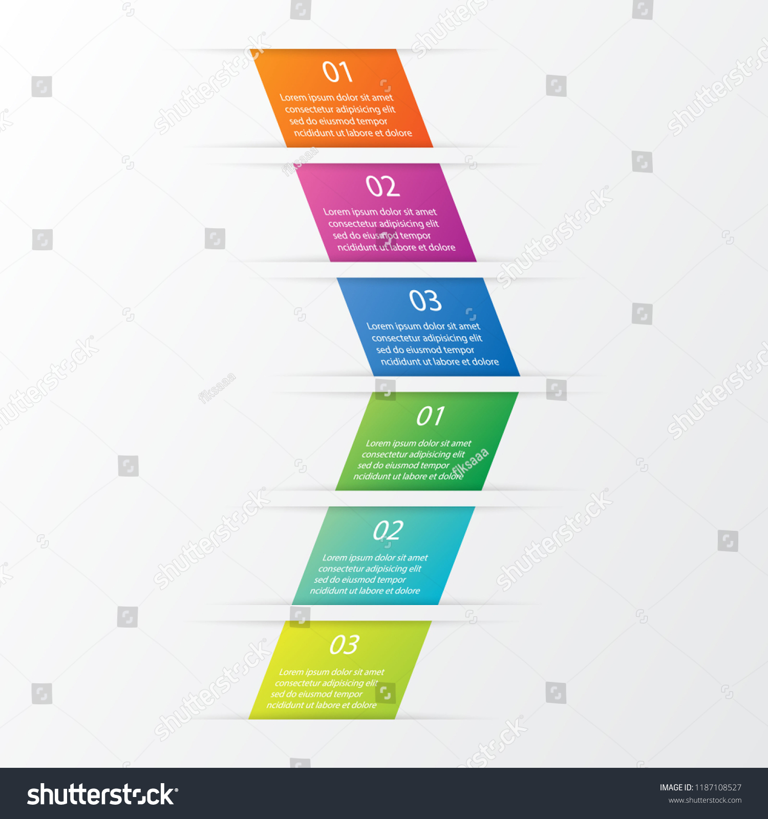 Business Data Visualization Diagram Steps Options: vector de stock ...