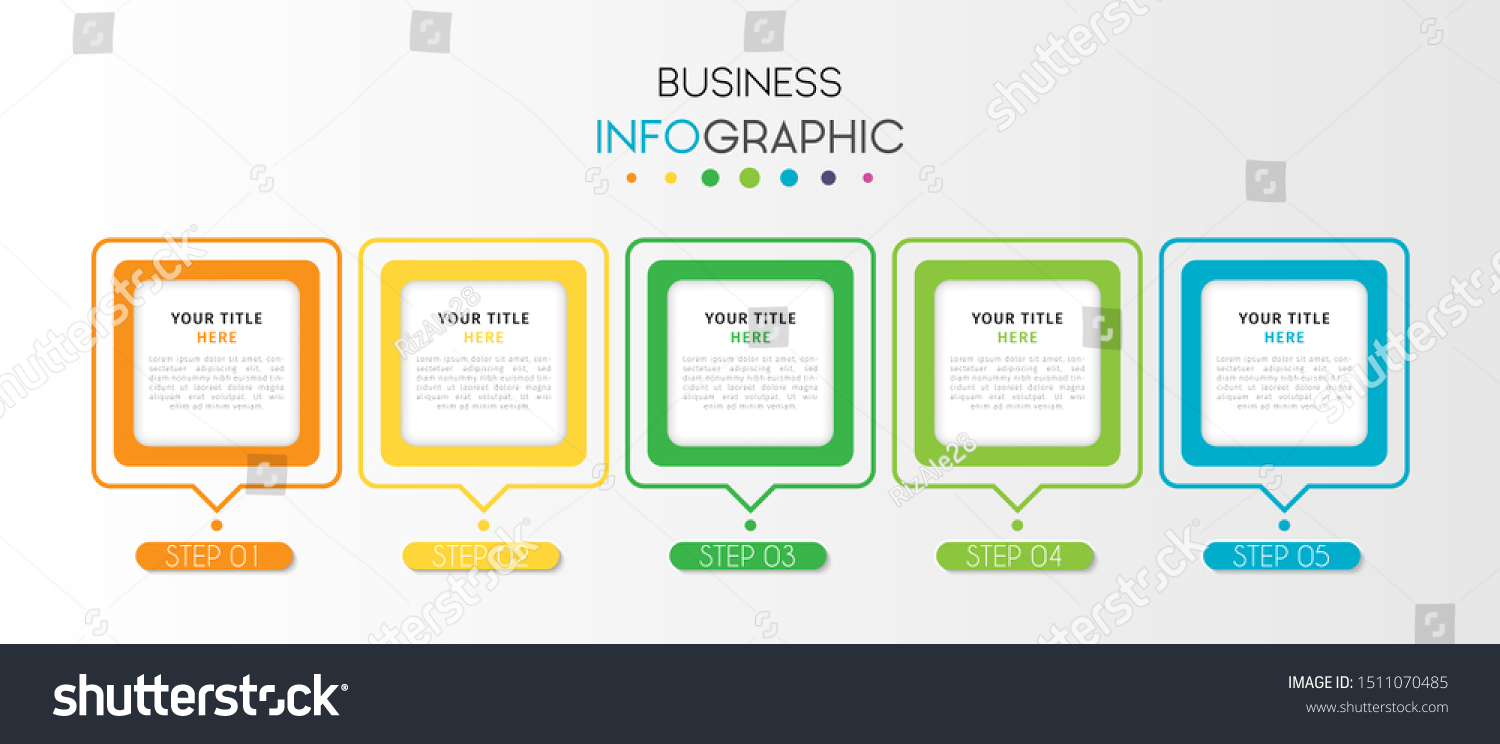 Business Data Visualization Infographic Process Chart: เวกเตอร์สต็อก ...