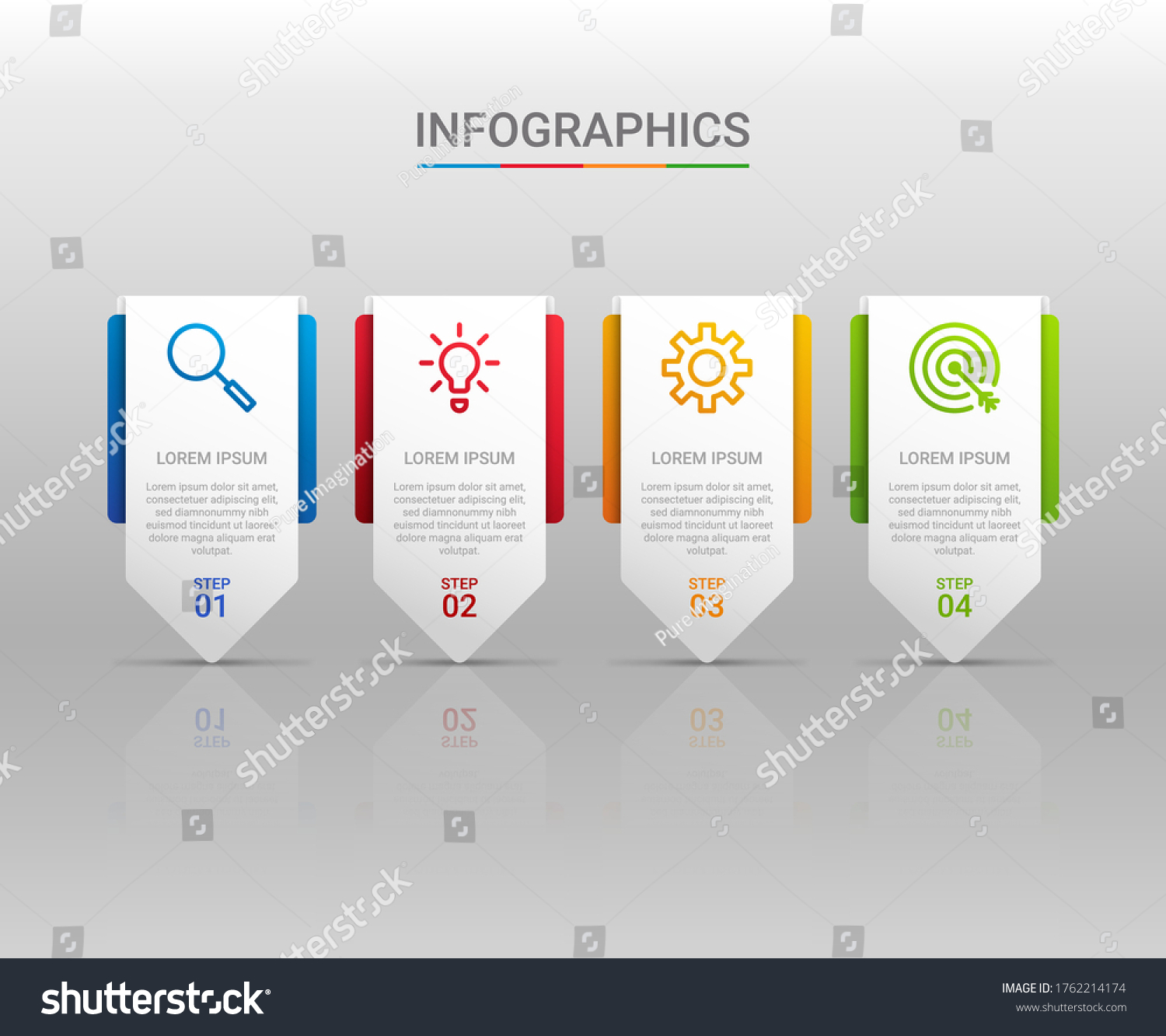 Business Data Visualization Infographic Template 4 Stock Vector ...