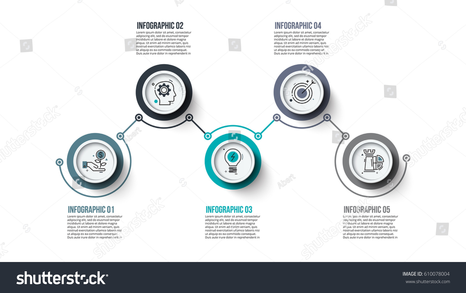 Business Data Visualization Process Chart Abstract: เวกเตอร์สต็อก (ปลอด ...