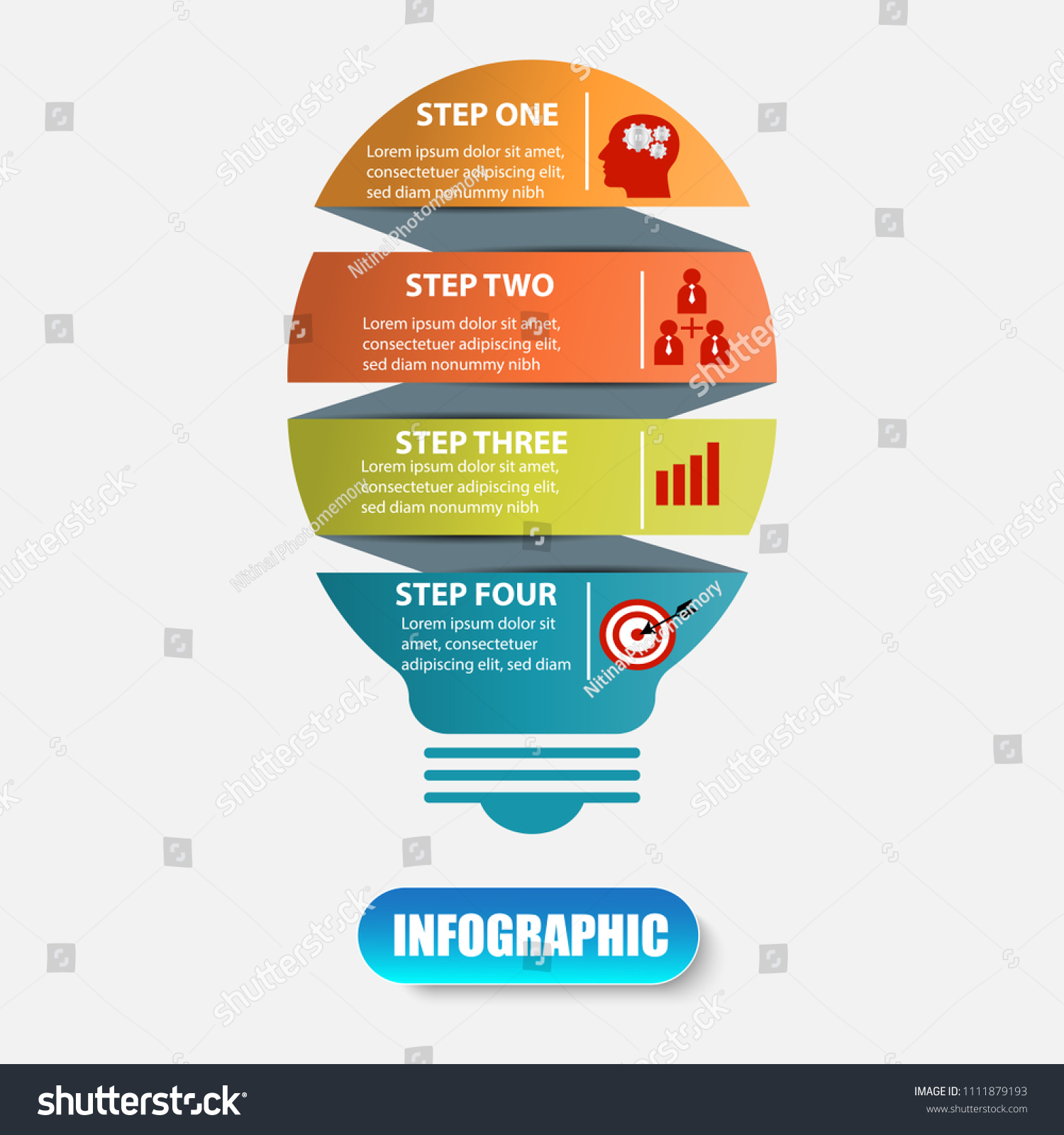Business Data Visualization Process Chart Teamwork Stock Vector ...