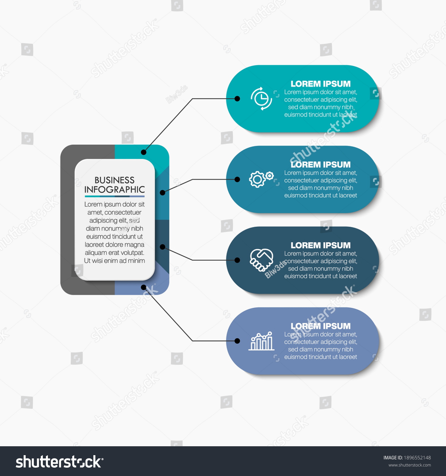 Business Data Visualization Timeline Infographic Icons Stock Vector ...