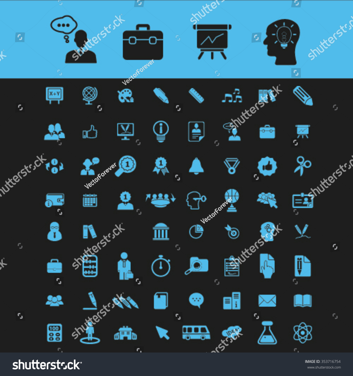 Business Documentation Office Website Library Knowledge Stock Vector ...