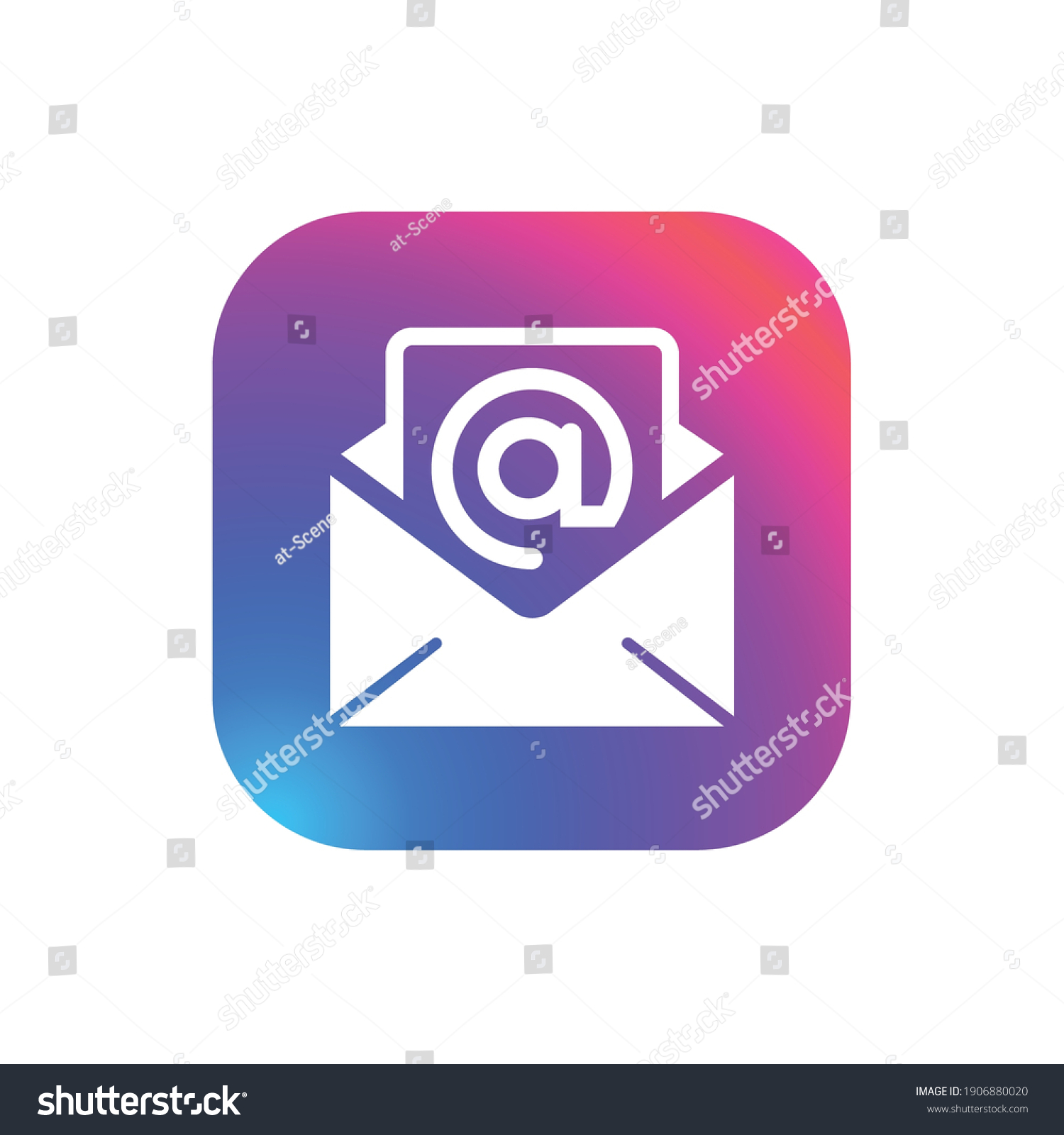 Business Email App Icon Button Stock Vector (Royalty Free) 1906880020 ...