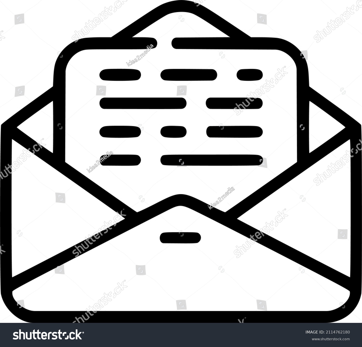 Business Envelope Vector Icon Ui Ux Stock Vector (Royalty Free ...