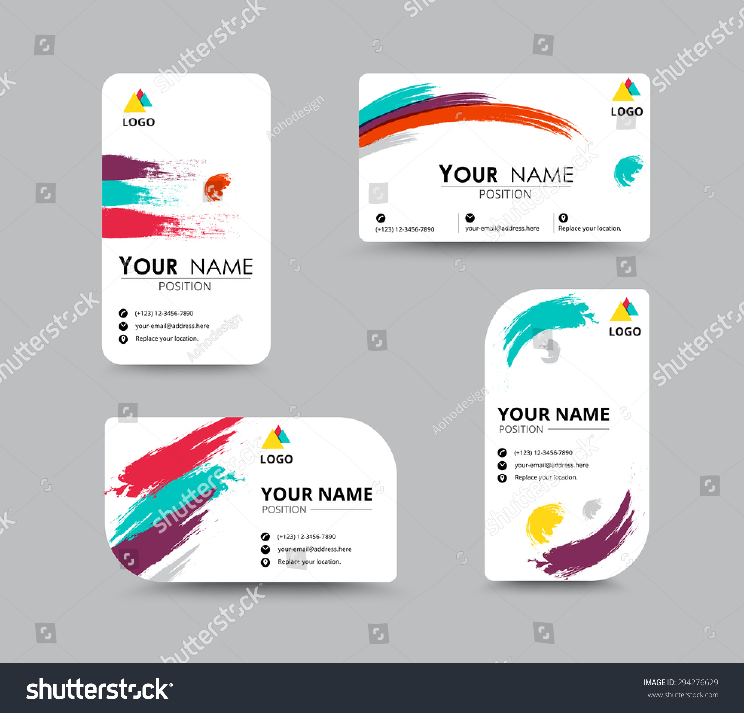 Business Greeting Card Template Design Introduce Stock Vector (Royalty ...