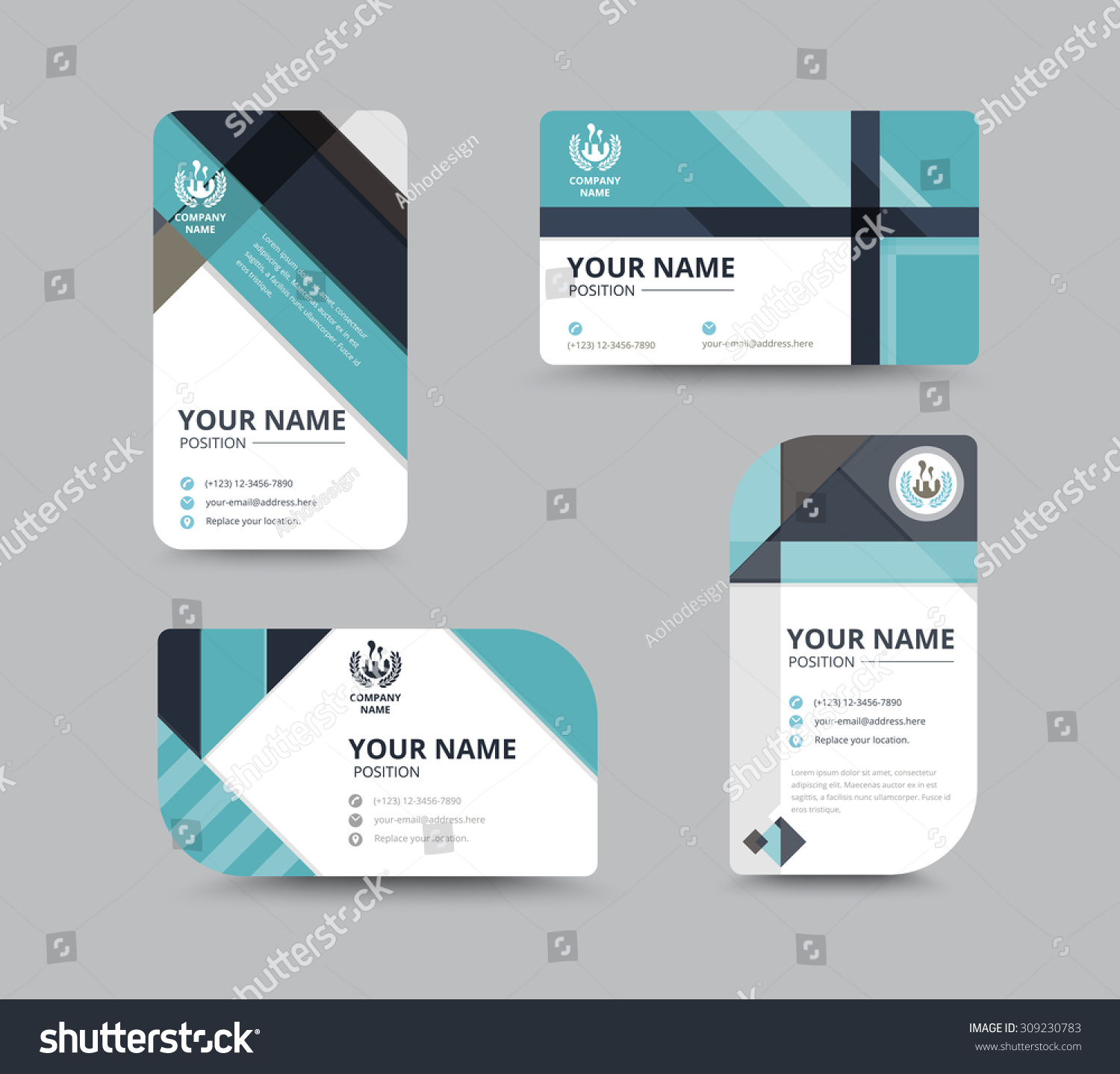 Business Greeting Card Template Design Introduce Stock Vector (Royalty ...