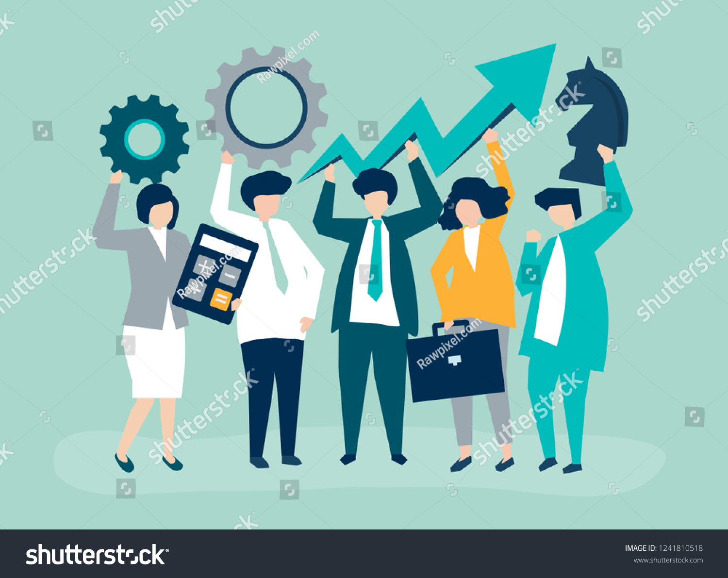 Business Growth Strategy Concept Illustration: เวกเตอร์สต็อก (ปลอดค่า ... Business Growth Strategy Concept Illustration: เวกเตอร์สต็อก (ปลอดค่า ...