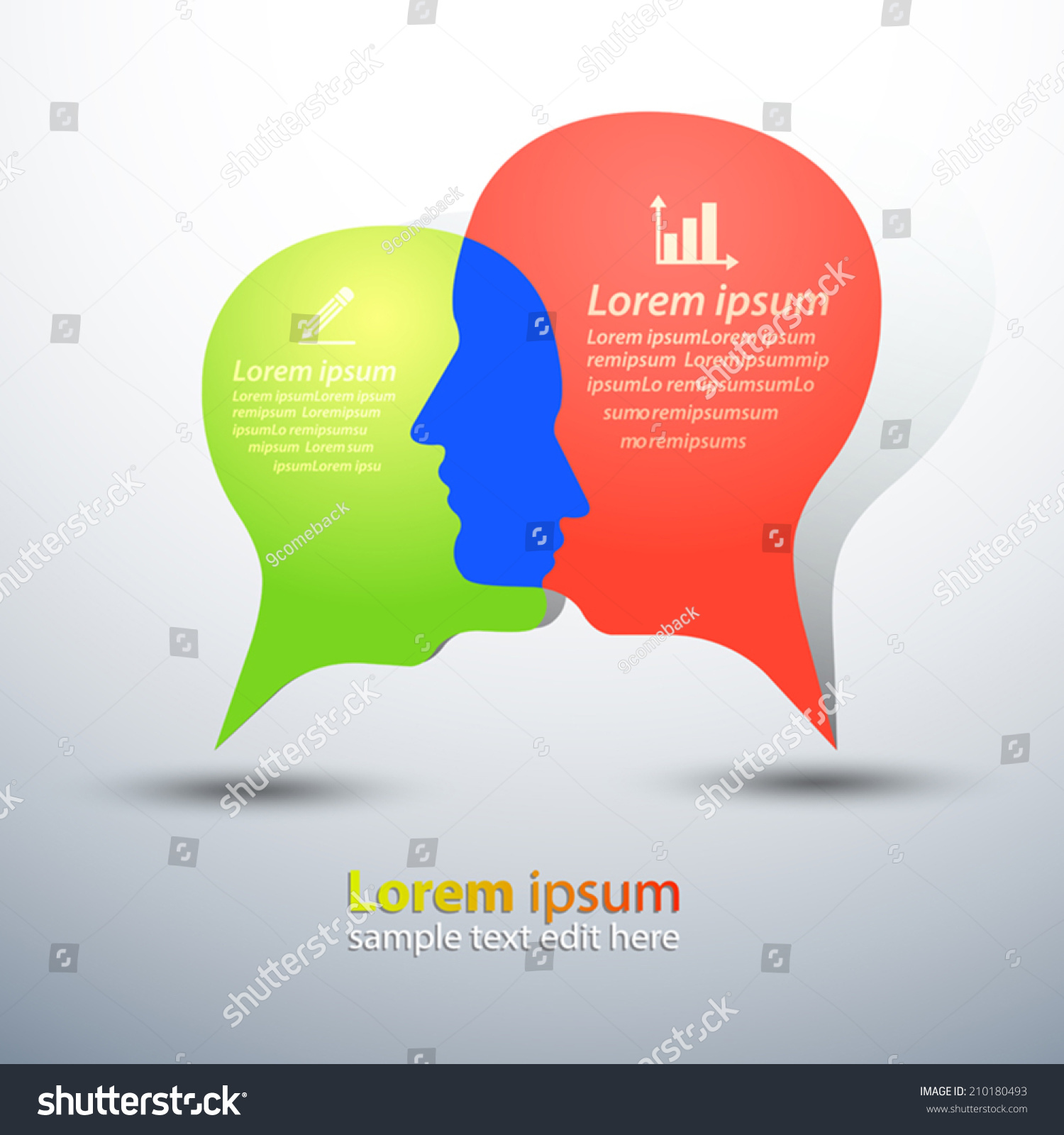 Business Human Ideas Bubble Speech Template: เวกเตอร์สต็อก (ปลอดค่า ...