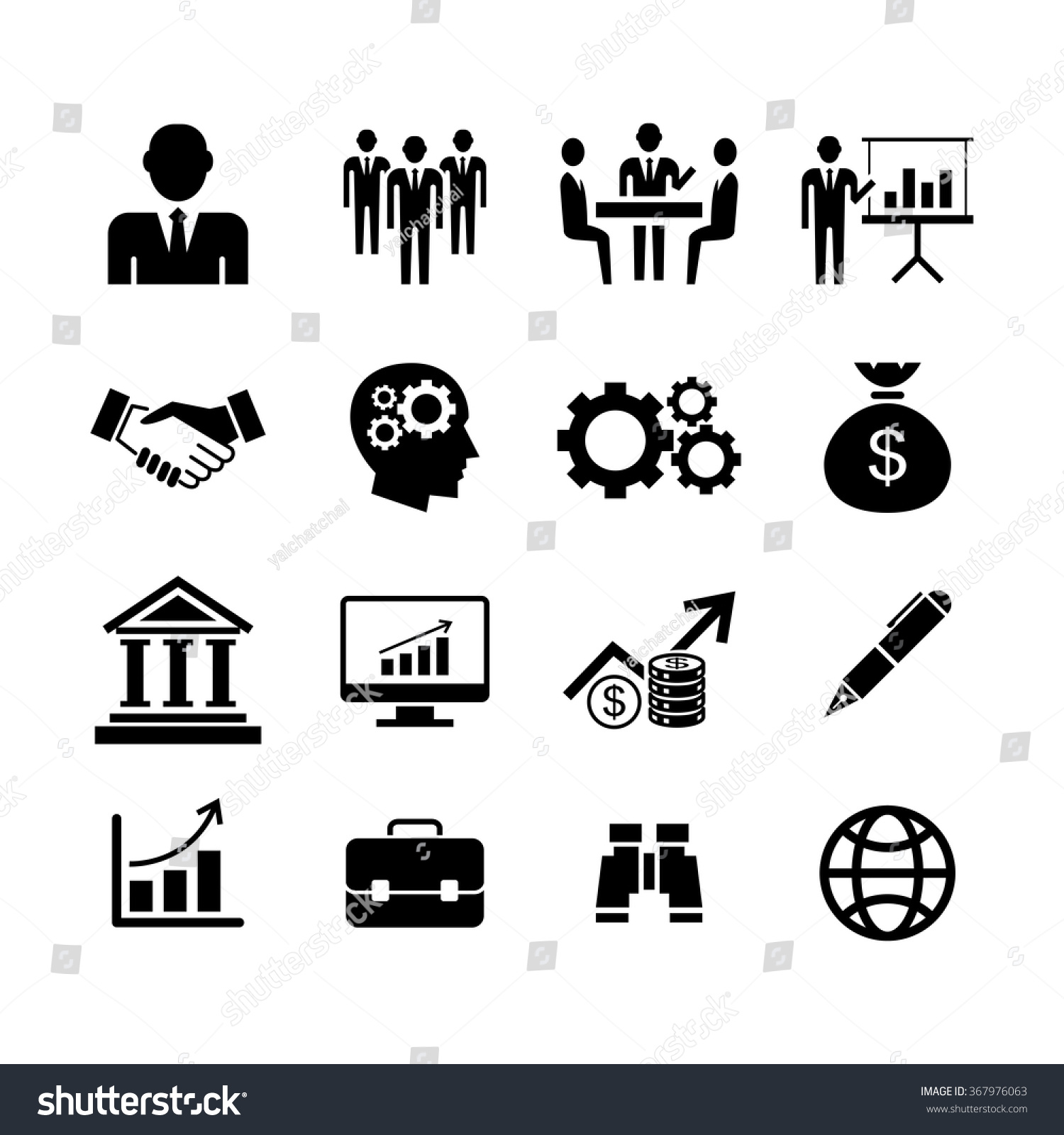 Business Icons, Vector - 367976063 : Shutterstock