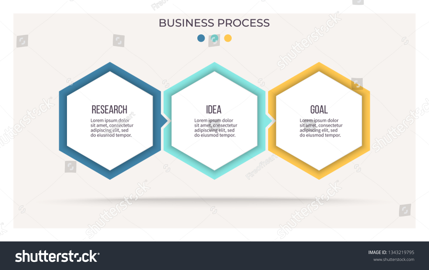 Business Infographics Process 3 Steps Labels Stock Vector (Royalty Free ...