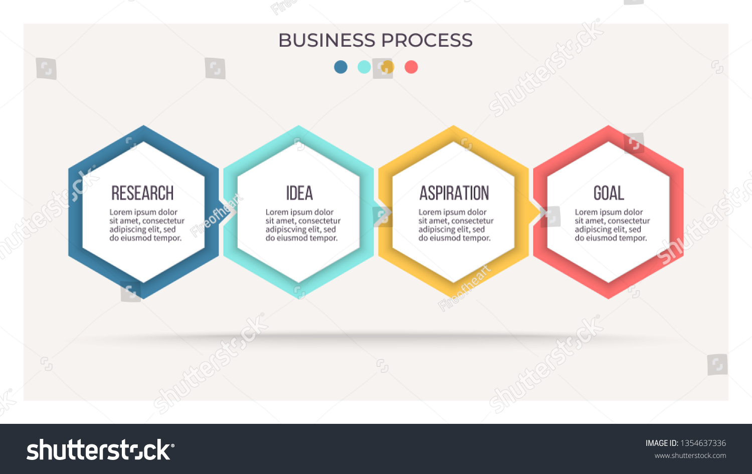 Business Infographics Process 4 Steps Labels Stock Vector (Royalty Free ...