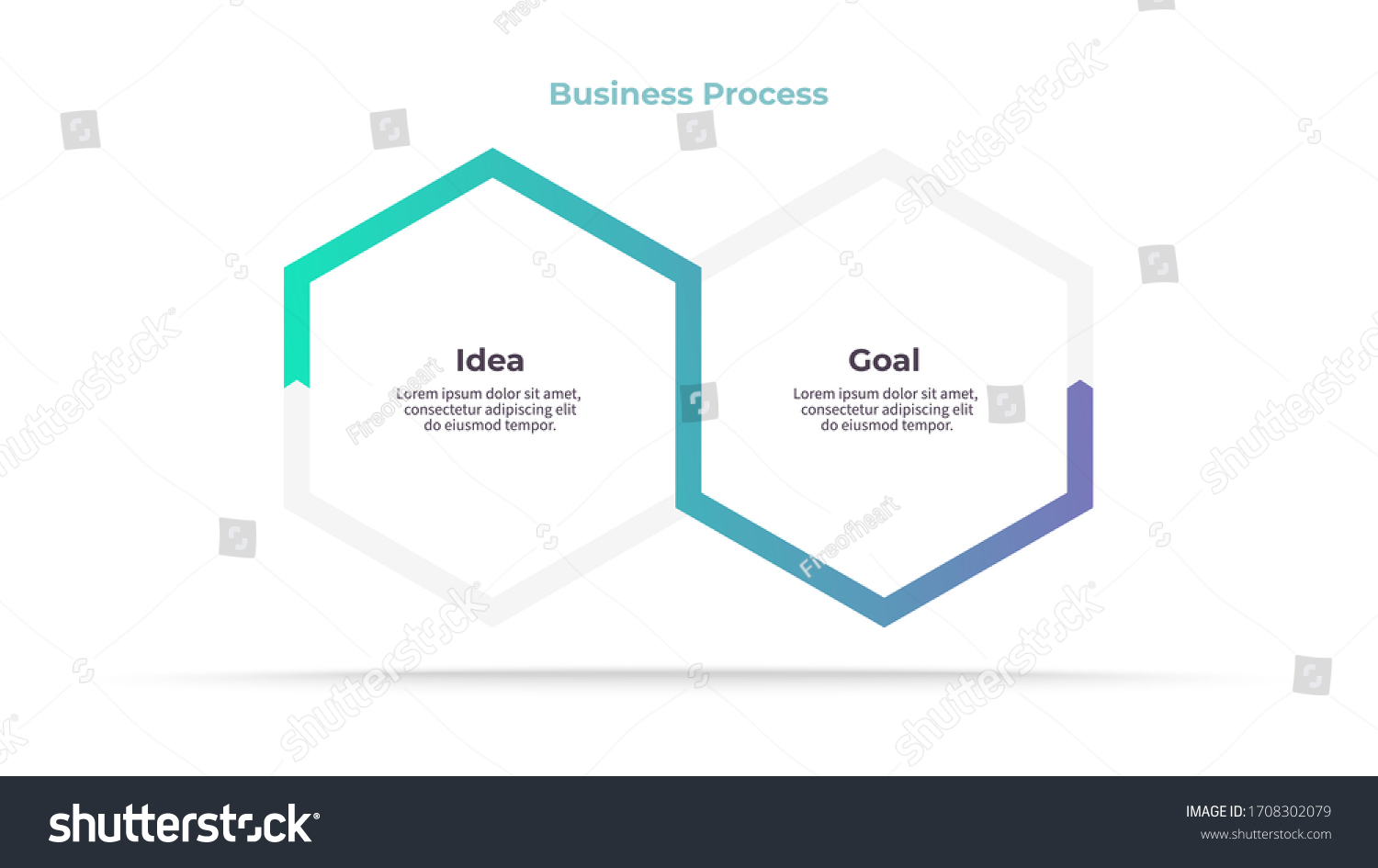 Business Infographics Process 2 Steps Options Stock Vector (Royalty ...