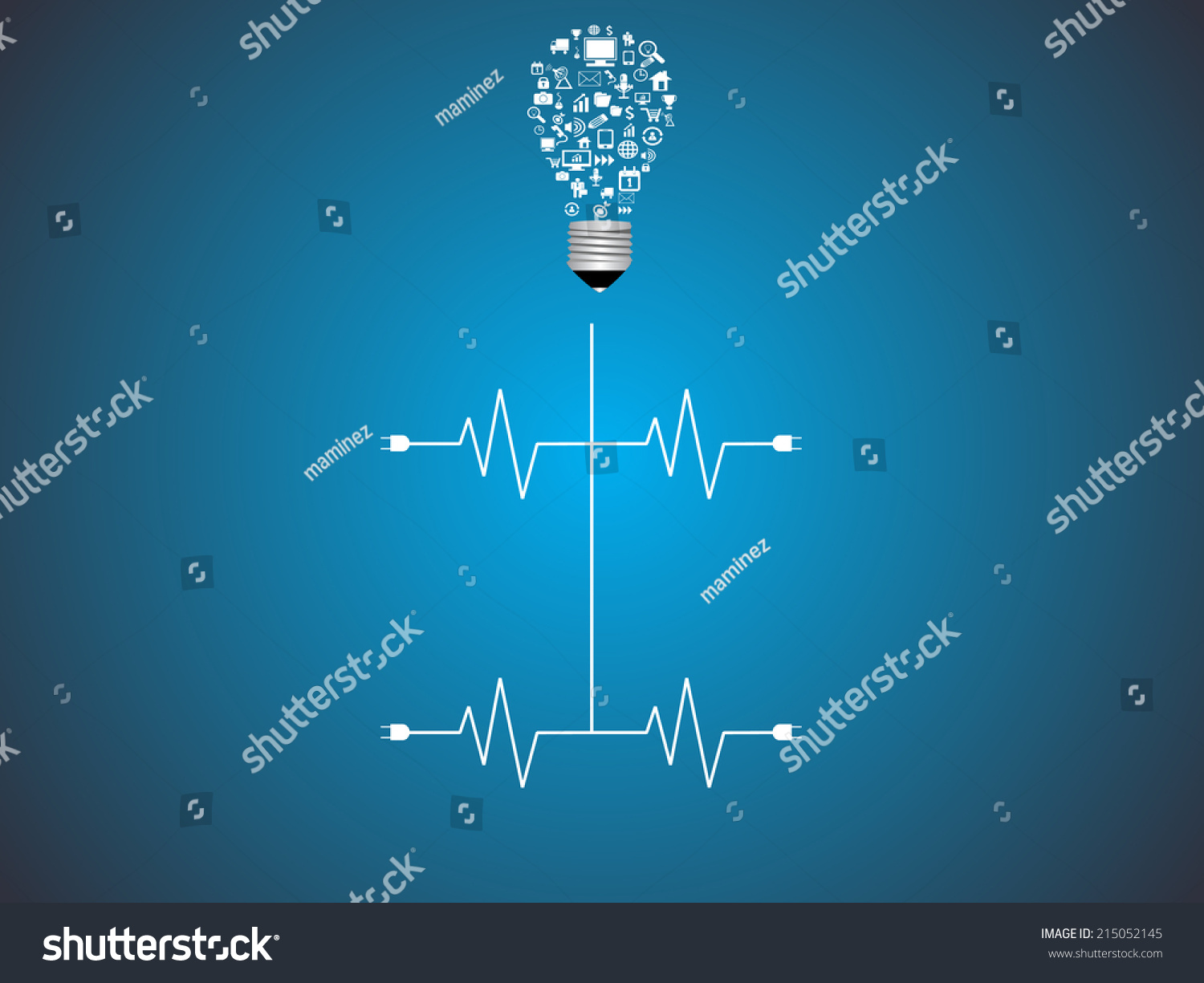 Business Light Bulb Stock Vector (Royalty Free) 215052145