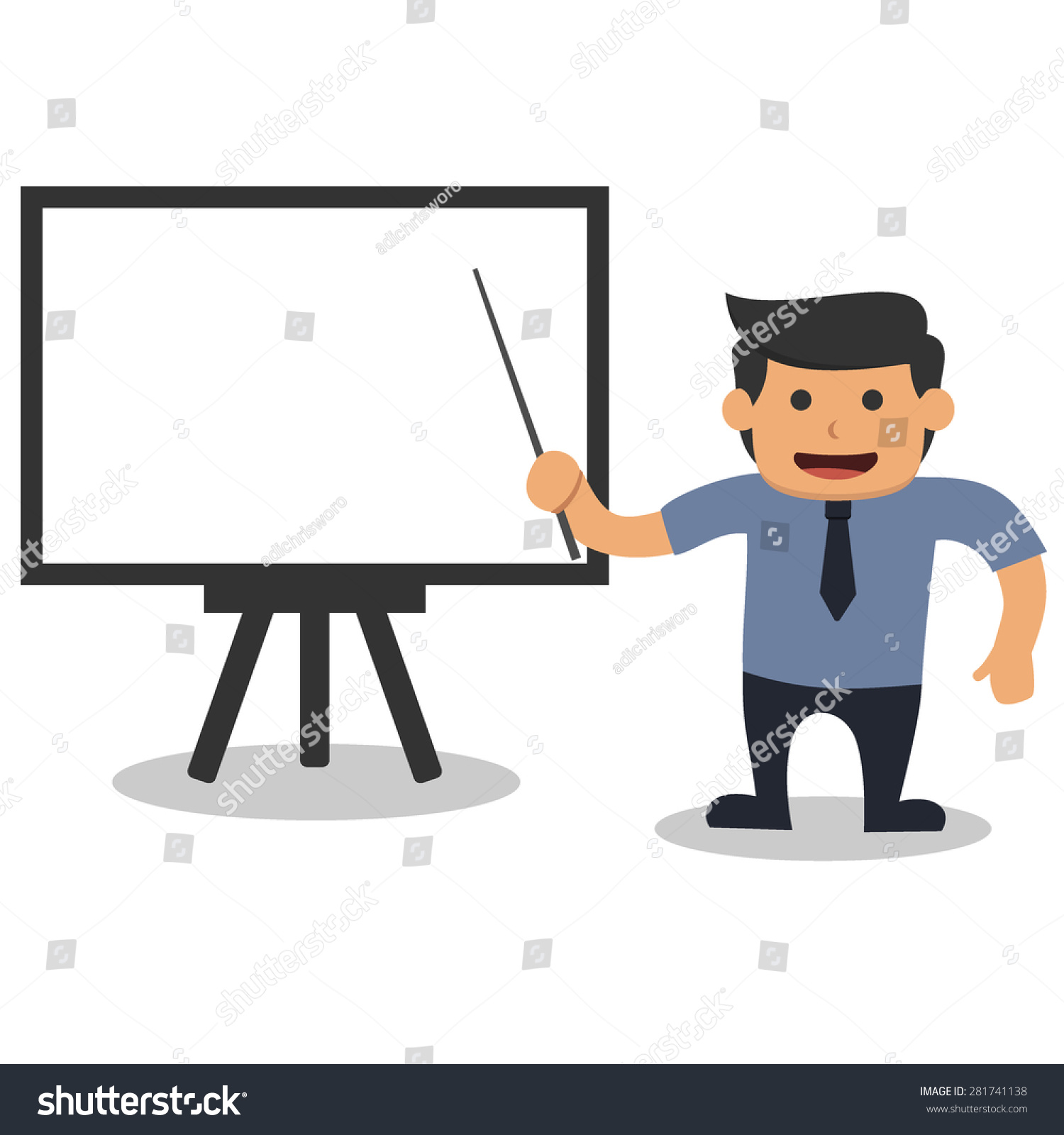 Business Man Doing Presentation Stock Vector (Royalty Free) 281741138 ...