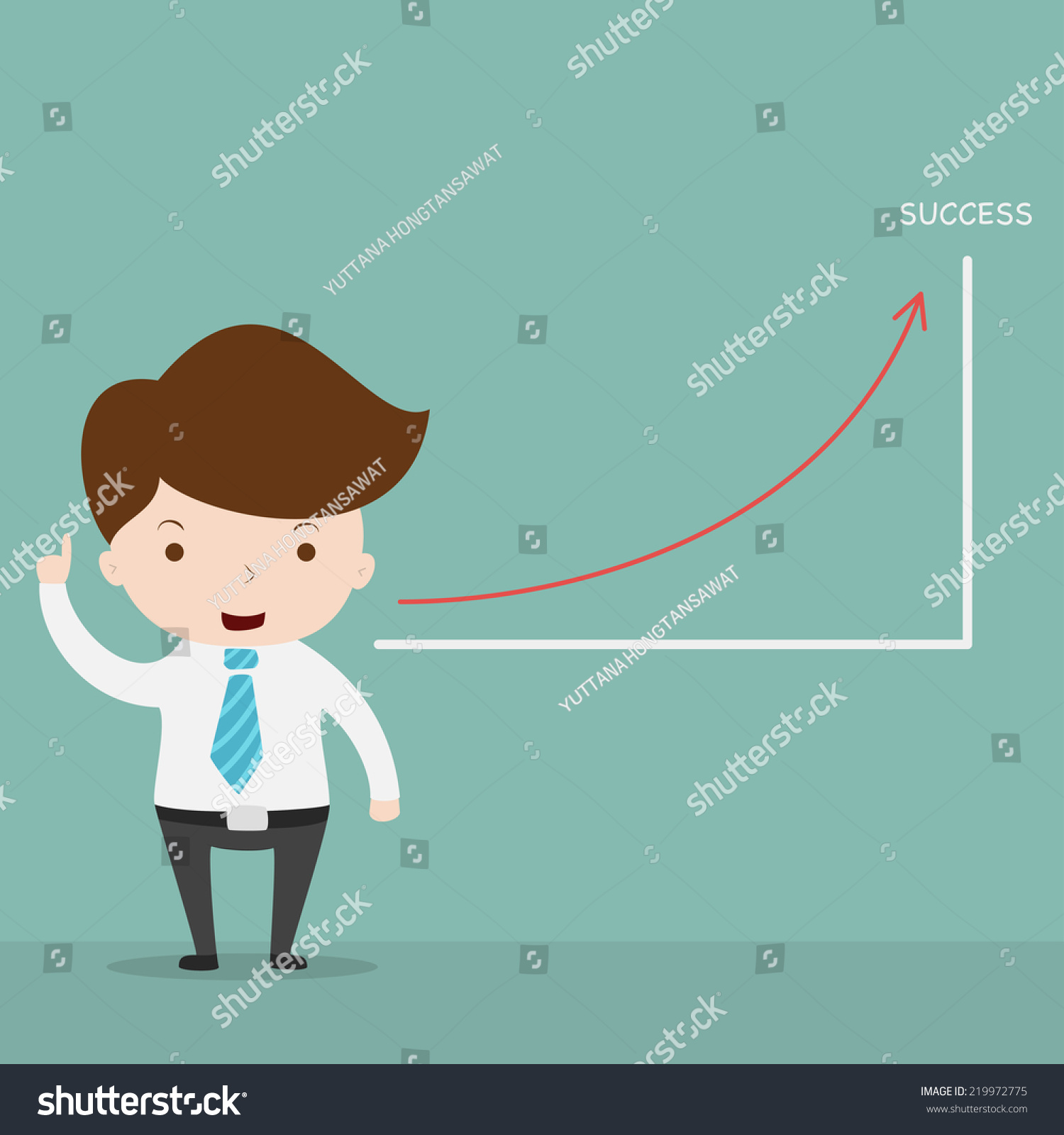 Business Man Drawing Growth Chartvector Eps Stock Vector (Royalty Free ...