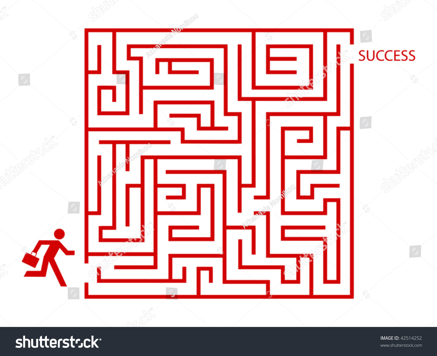 Business Man Maze Concept Vector Stock Vector (Royalty Free) 42514252