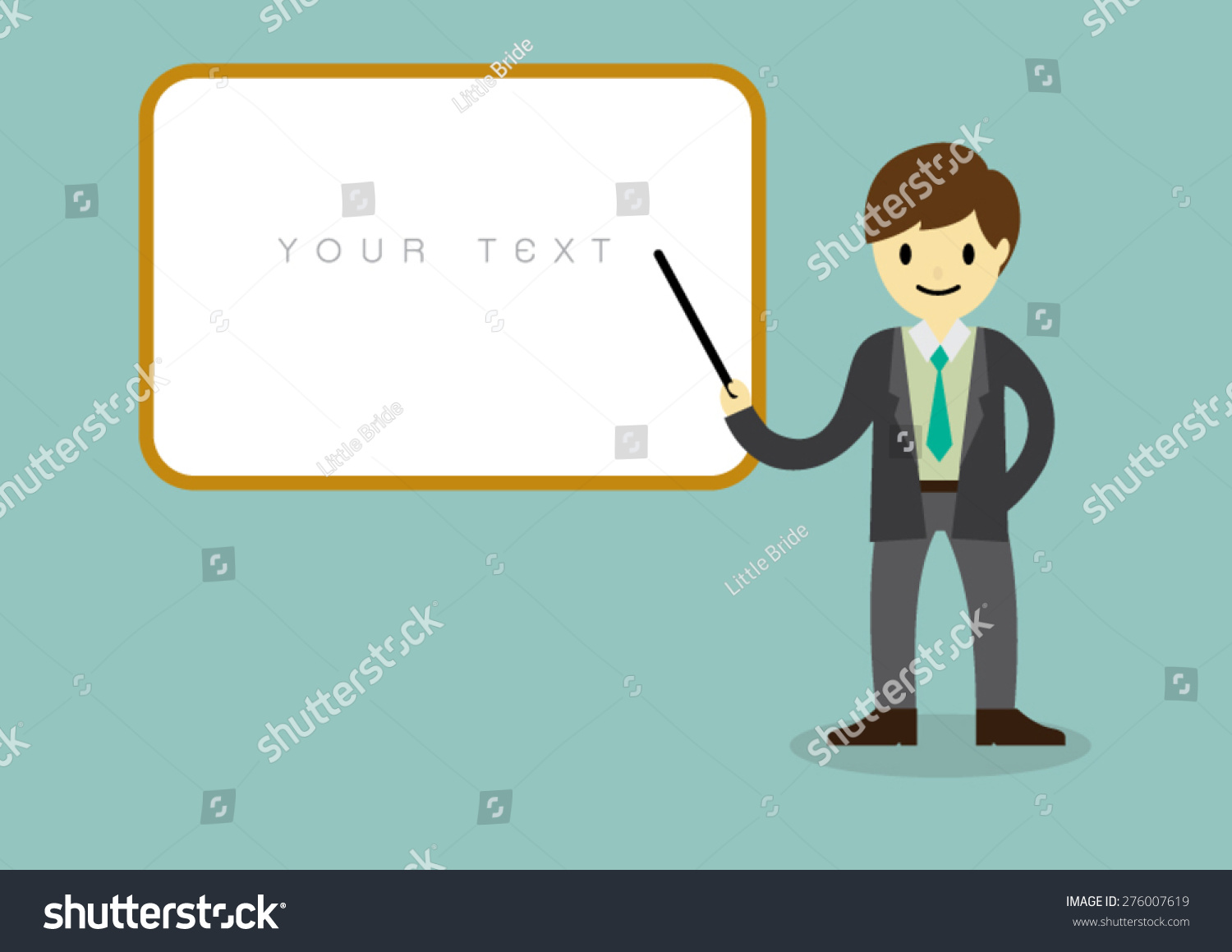 Business Man Presentation Vector Cartoon Stock Vector (Royalty Free ...