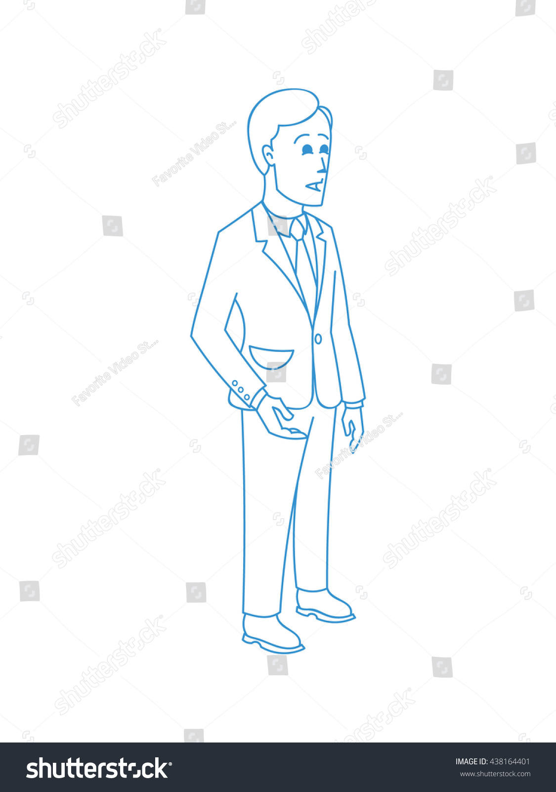 Business Man Talking Side View Stock Vector (Royalty Free) 438164401