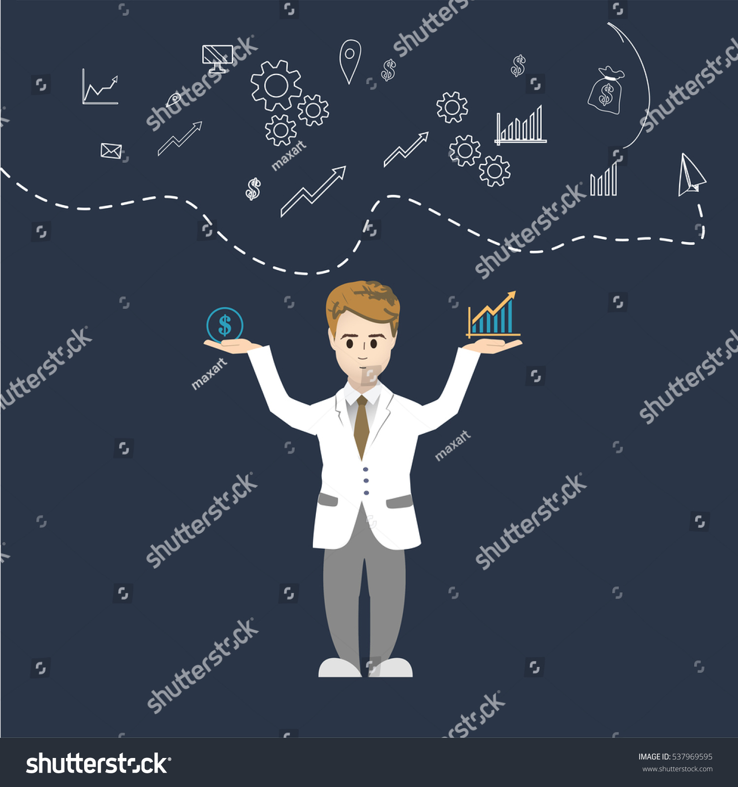 Business Man Vector Graphic Stock Vector (Royalty Free) 537969595