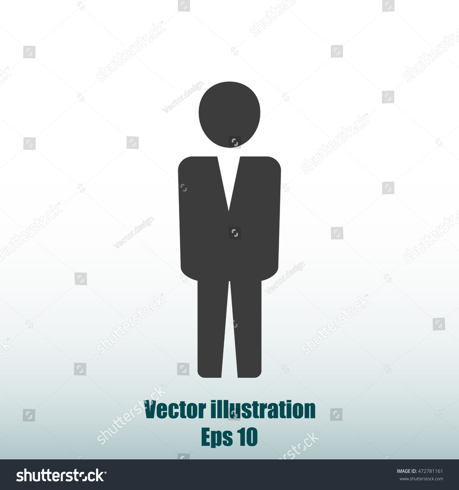Business Man Vector Iconflat Design Stock Vector (Royalty Free ...