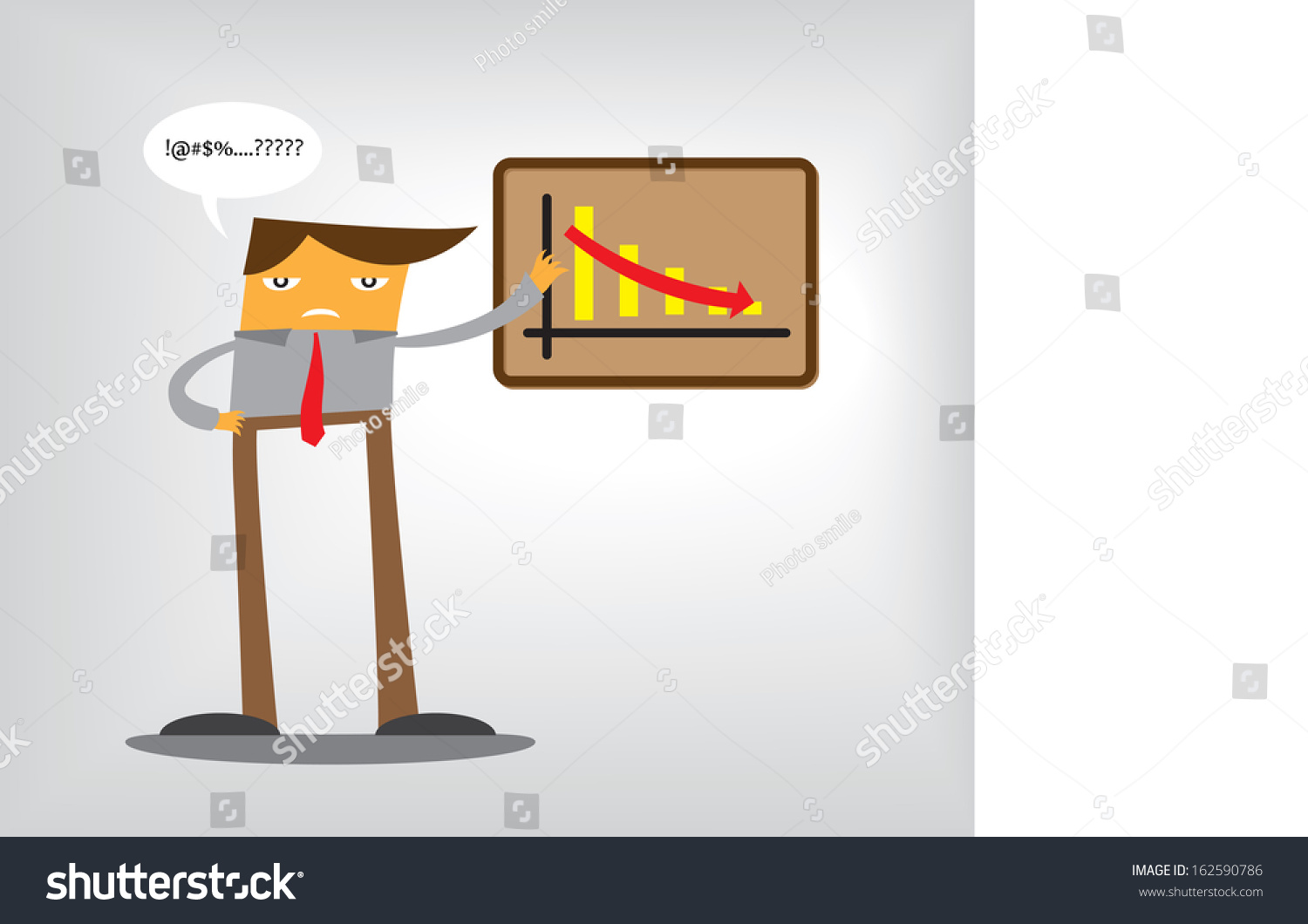 Business Man Lower Chart Stock Vector (Royalty Free) 162590786 ...