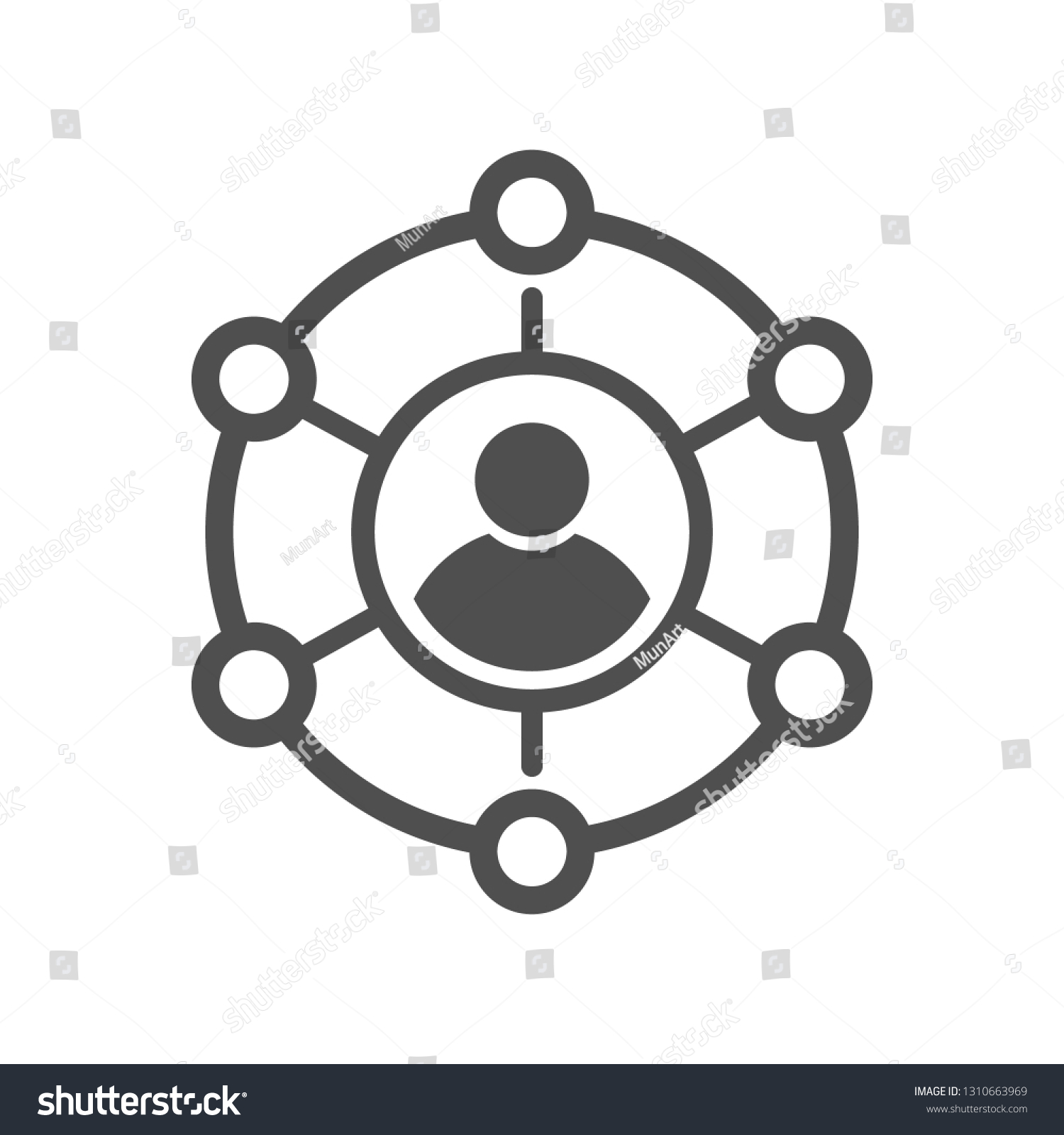 Business Network Icon Stock Vector (Royalty Free) 1310663969