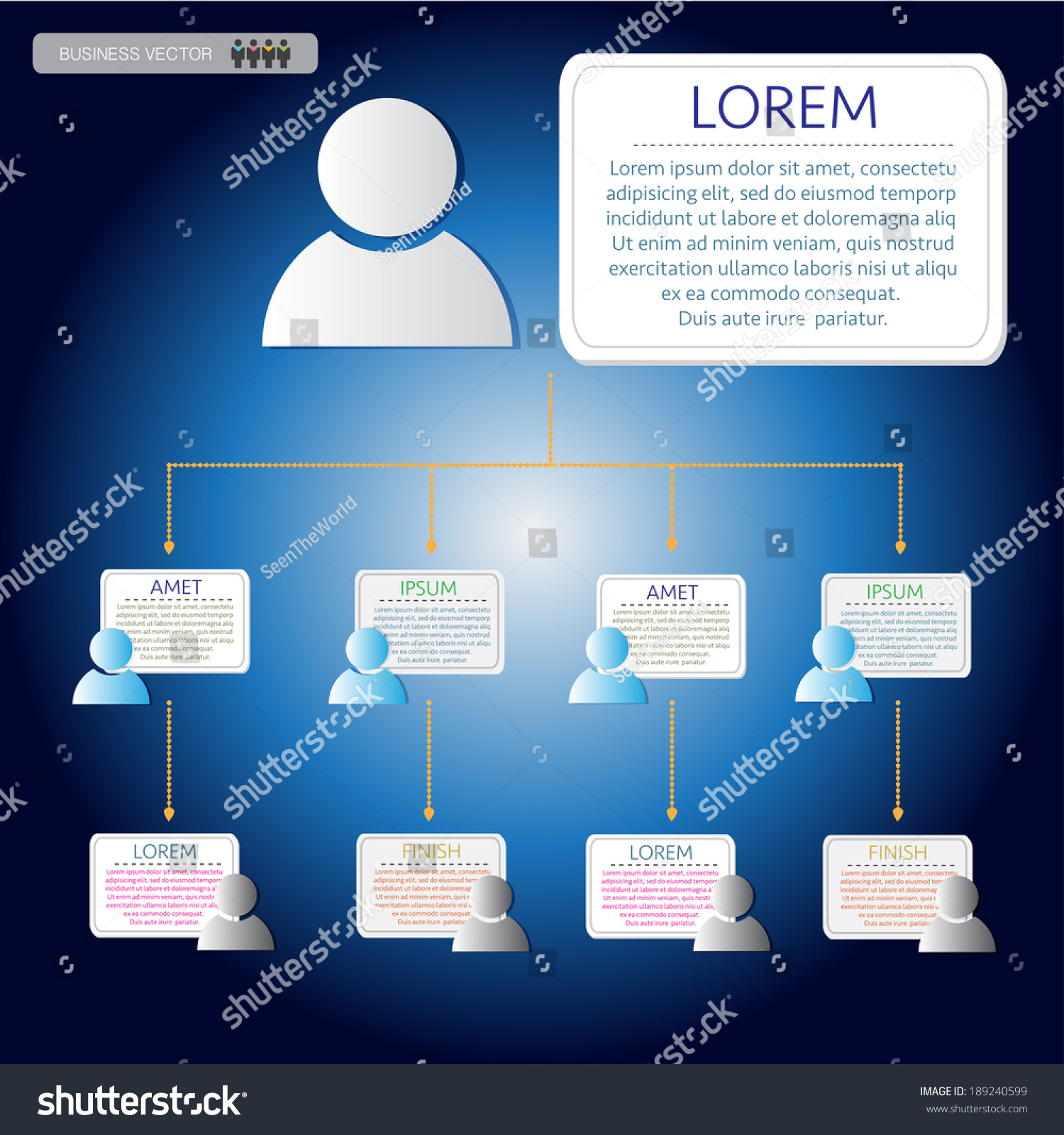 Vektor Stok Business Organization Chart Flow Chart Vector (Tanpa ...