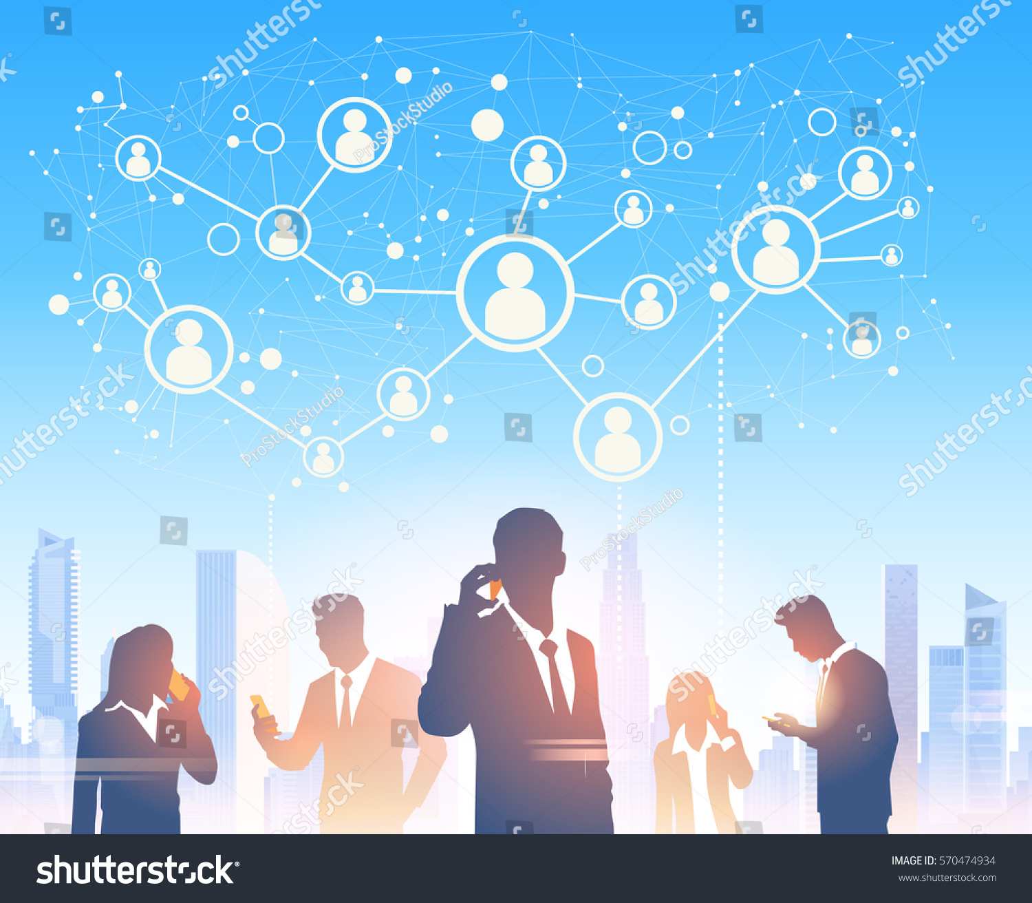 Business People Group Silhouettes Over City Stock Vector (Royalty Free ... Business People Group Silhouettes Over City Stock Vector (Royalty Free ...