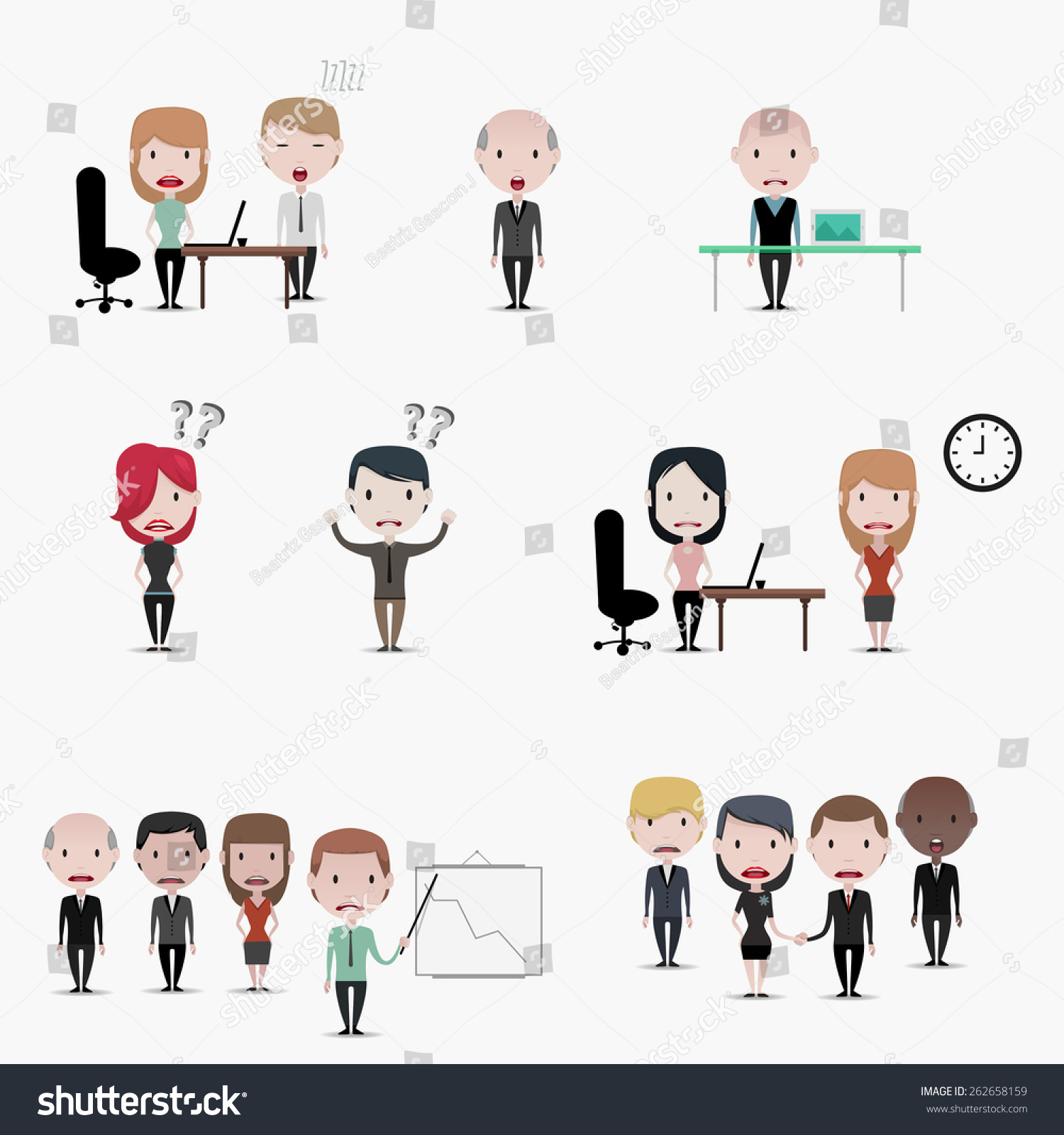 Business People Problems Work Stock Vector (Royalty Free) 262658159 ...