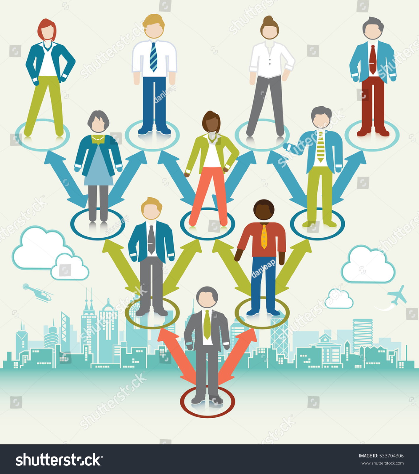 Business People Tree Network Stock Vector (Royalty Free) 533704306