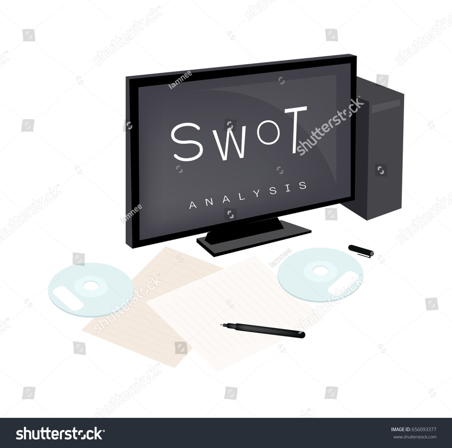 Business Plan Computer Swot Analysis Matrix Stock Vector (Royalty Free ...