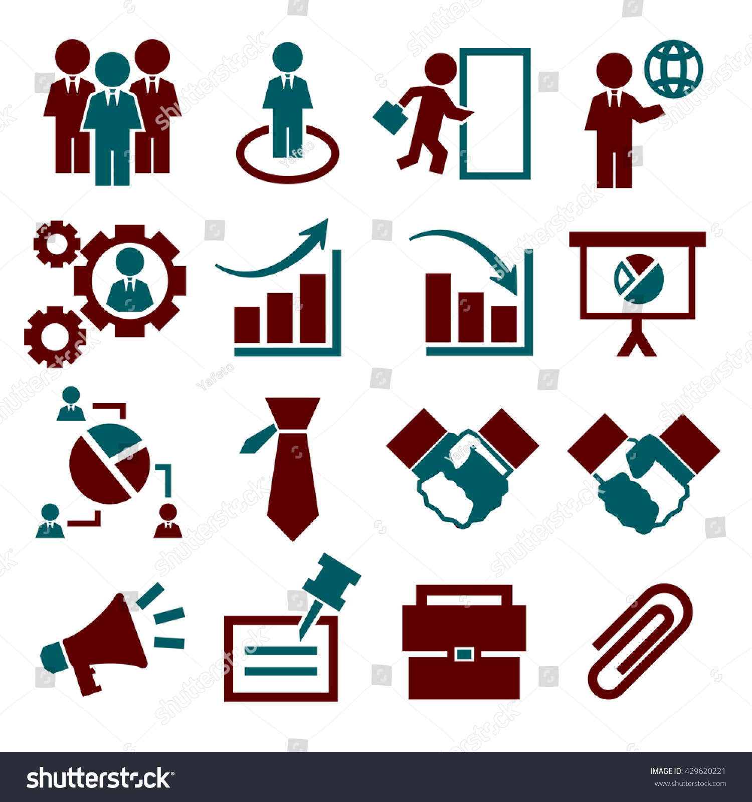 Business Plan Icon Set Stock Vector (Royalty Free) 429620221