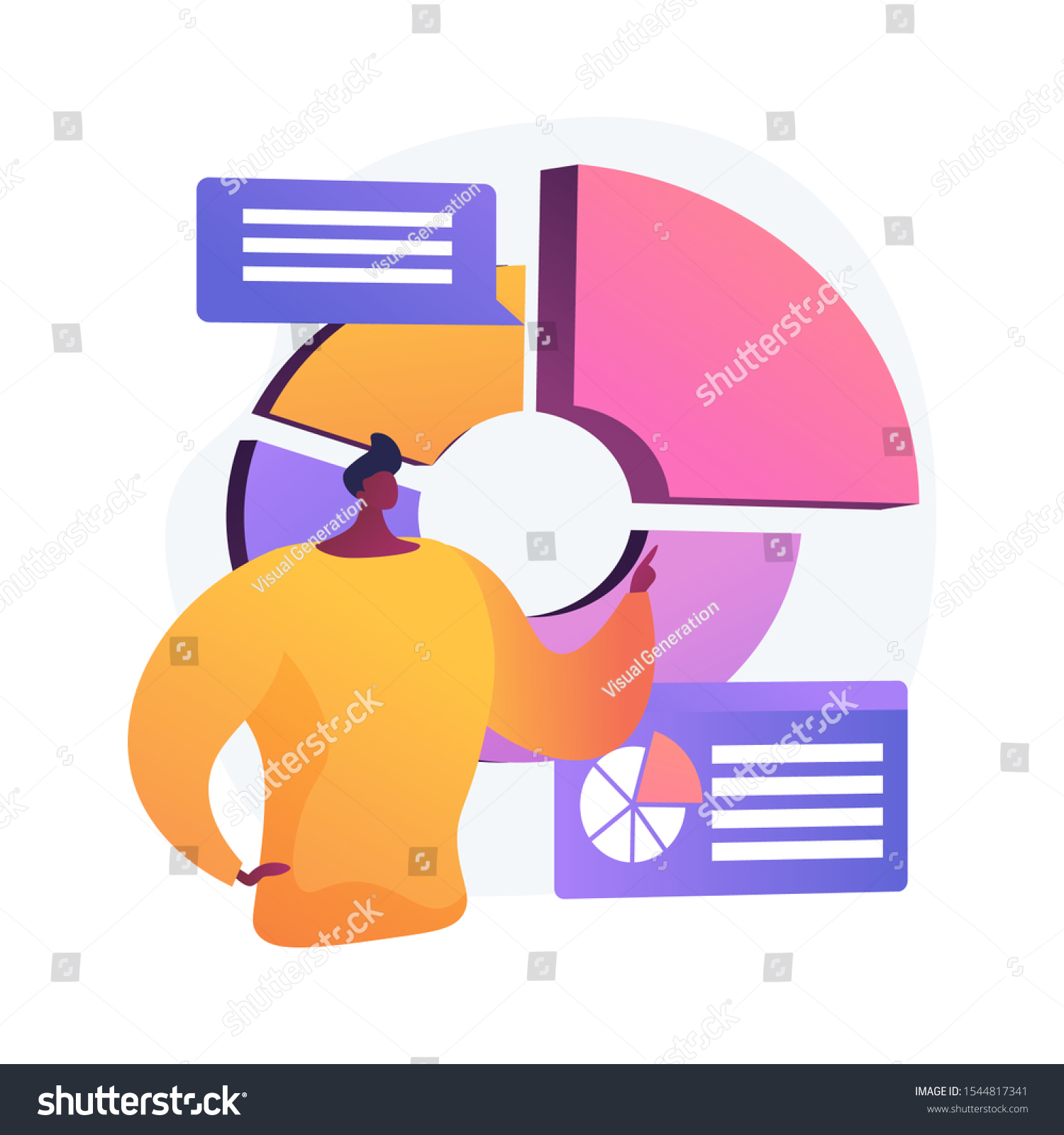 Business Presentation Data Analytics Pie Chart Stock Vector (Royalty ...
