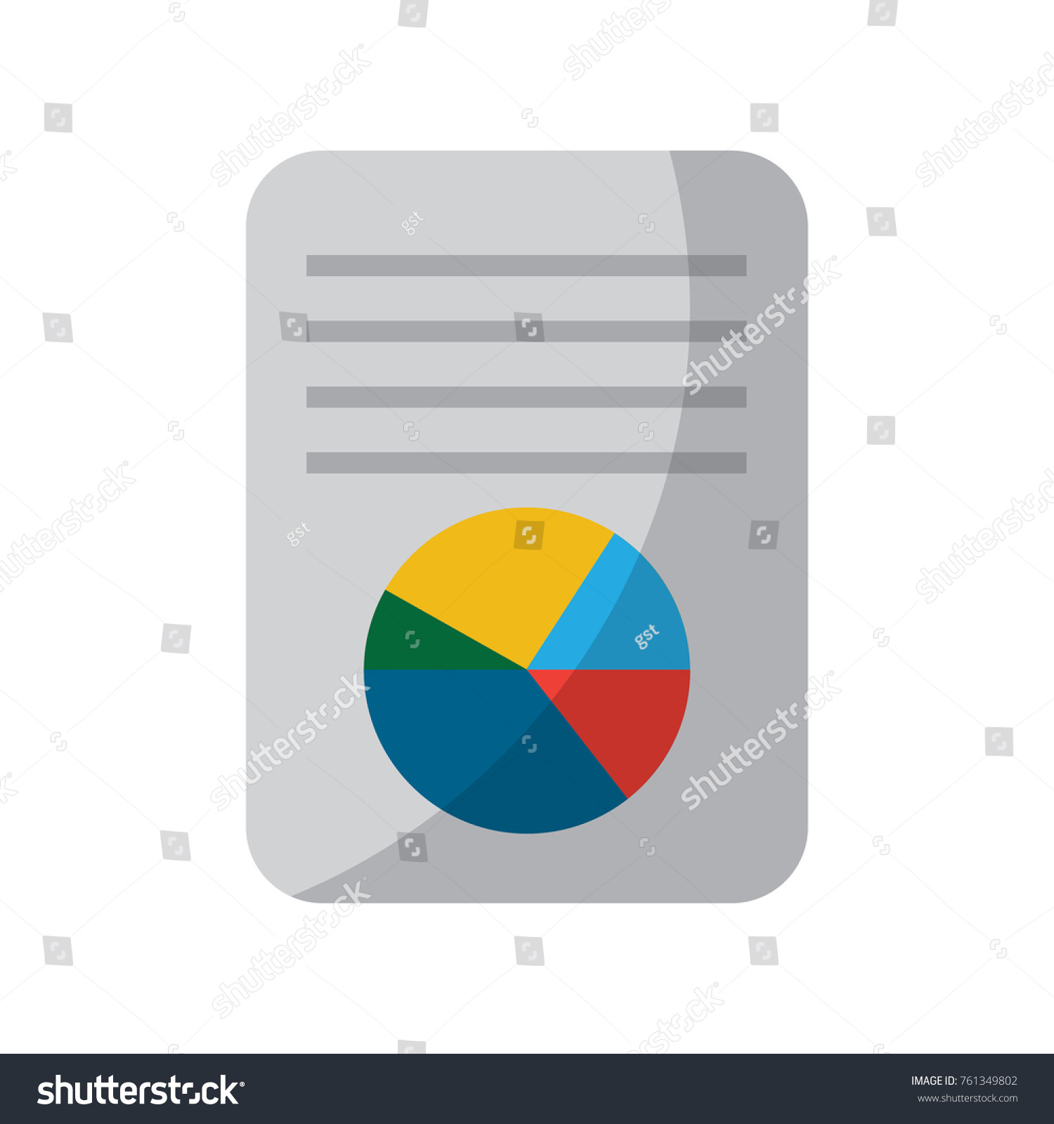 Business Presentation Document Graph Circle Chart Stock Vector (Royalty ...