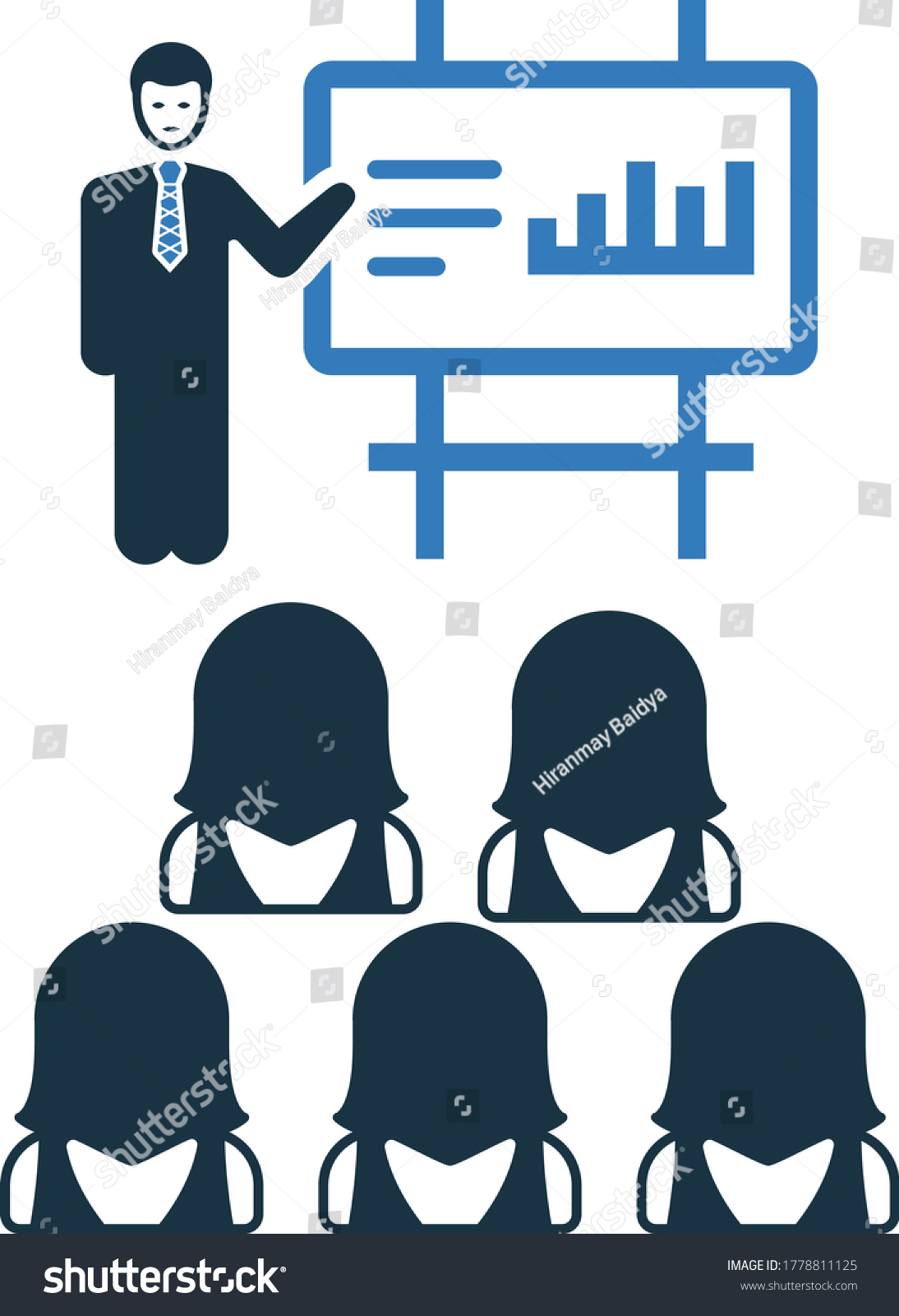Business Presentation Icon Vector Graphics Stock Vector (Royalty Free ...