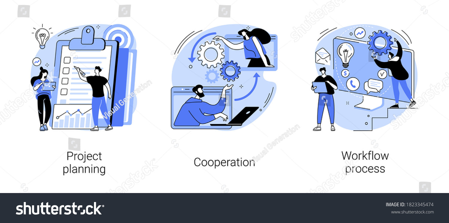 Business Process Abstract Concept Vector Illustration Stock Vector ...