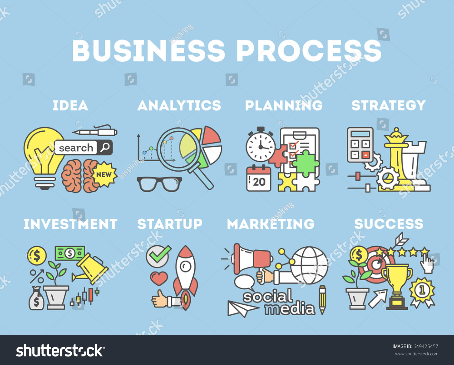 Business Process Illustration: เวกเตอร์สต็อก (ปลอดค่าลิขสิทธิ์ ...