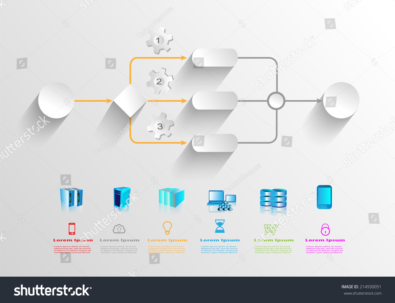 Business Process Infographics Stock Vector Illustration 214930051 ...