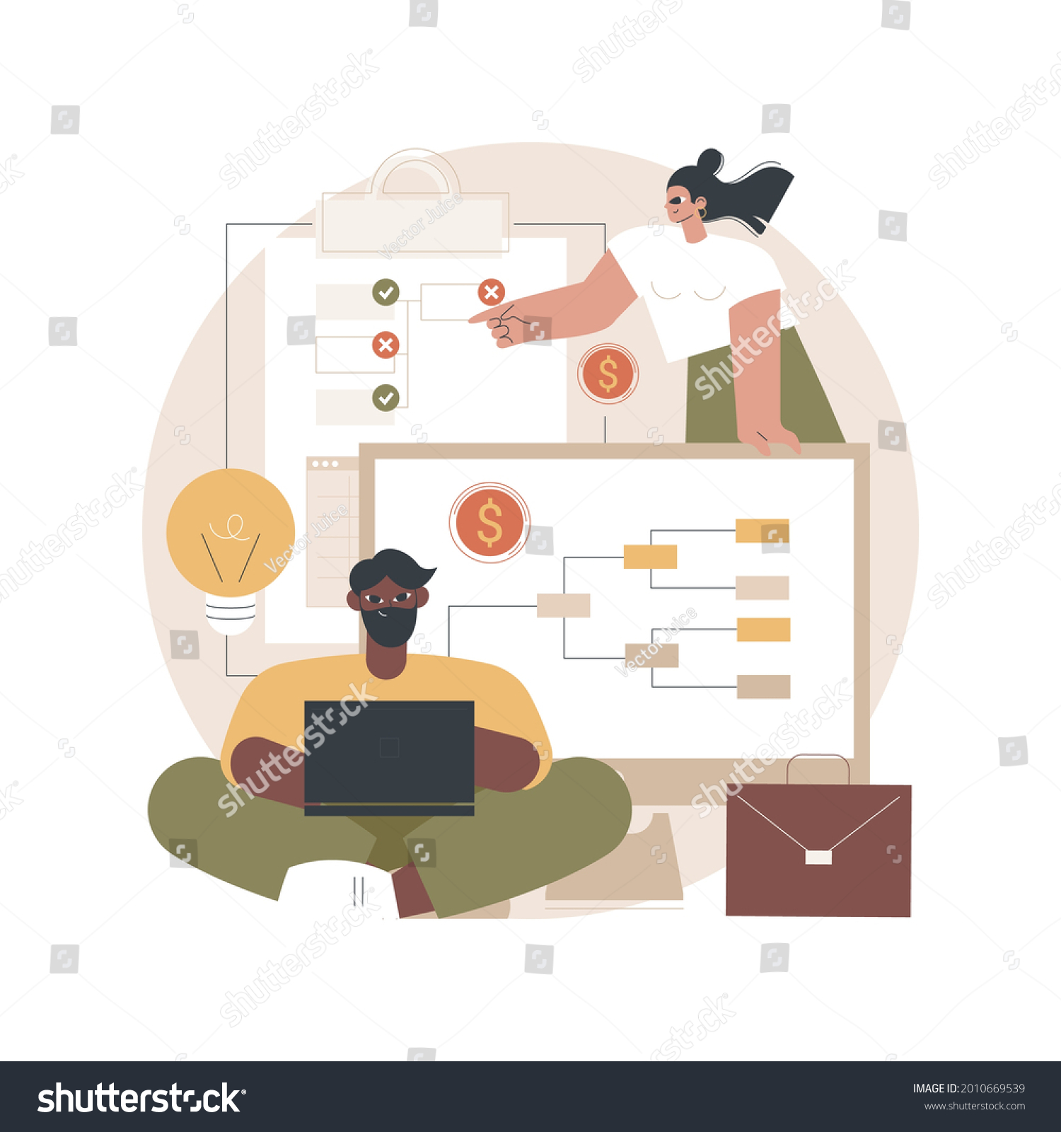 Business Process Management Abstract Concept Vector Stock Vector ...