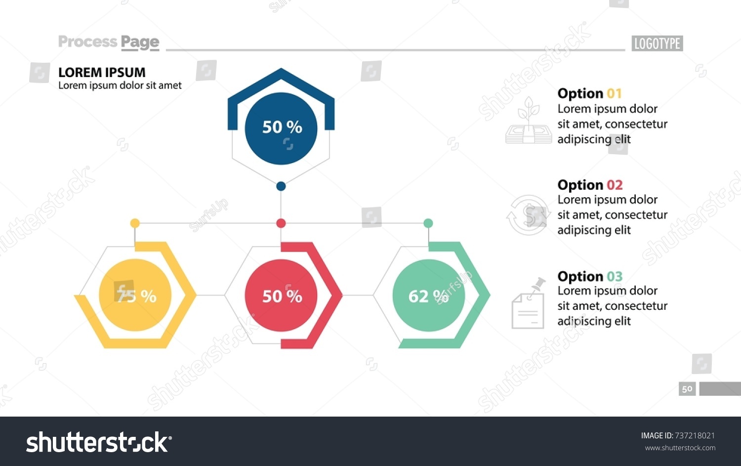 Business Process Options Slide Template Stock Vector (Royalty Free ...