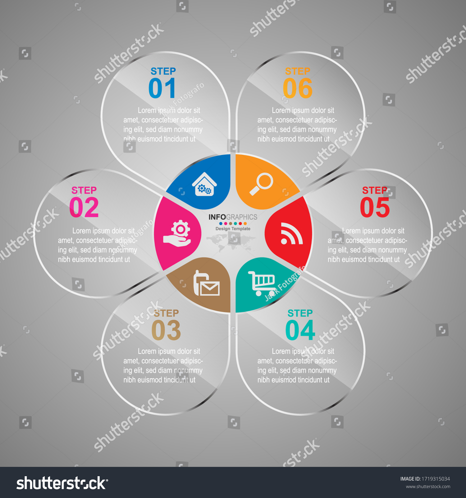 Business Process Timeline Infographics 6 Steps Stock Vector (Royalty ...