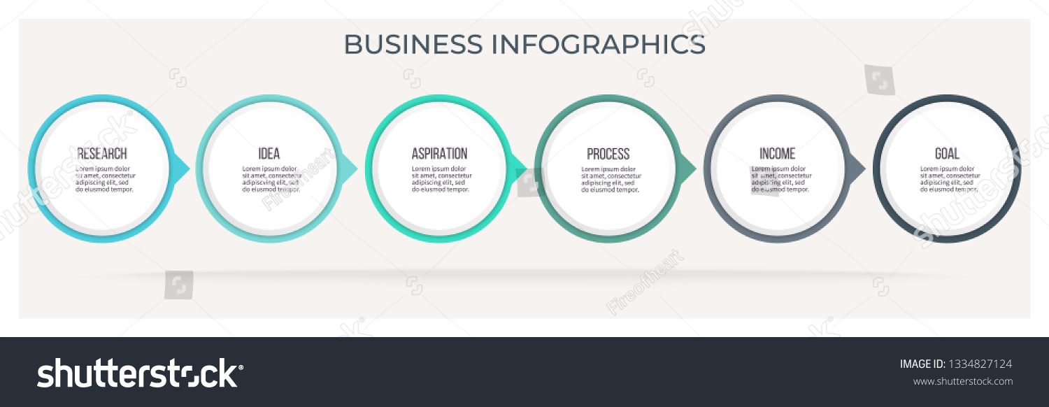Business Process Timeline Infographics 6 Steps Stock Vector (Royalty ...
