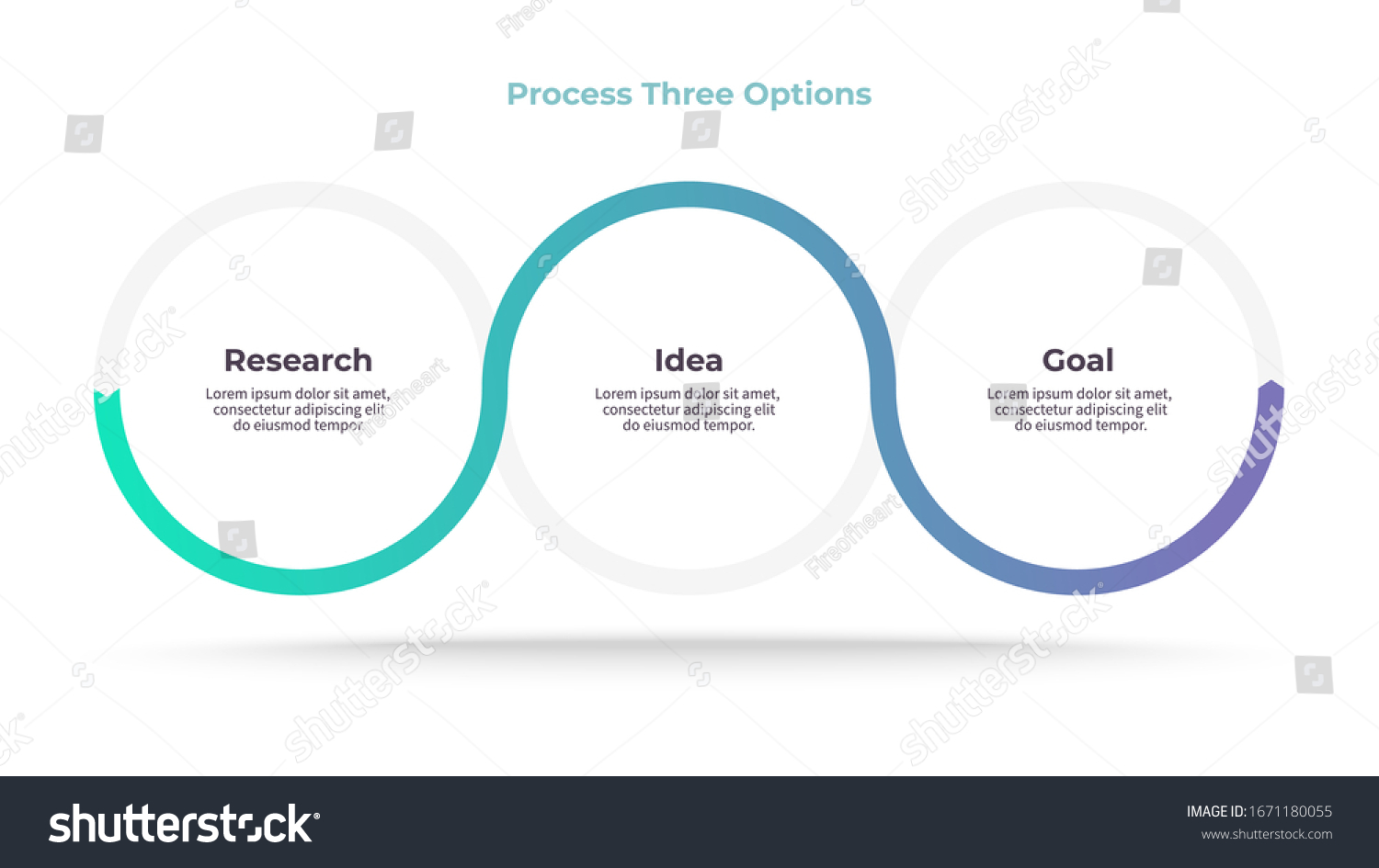 Business Process Timeline Infographics 3 Steps Stock Vector (Royalty ...