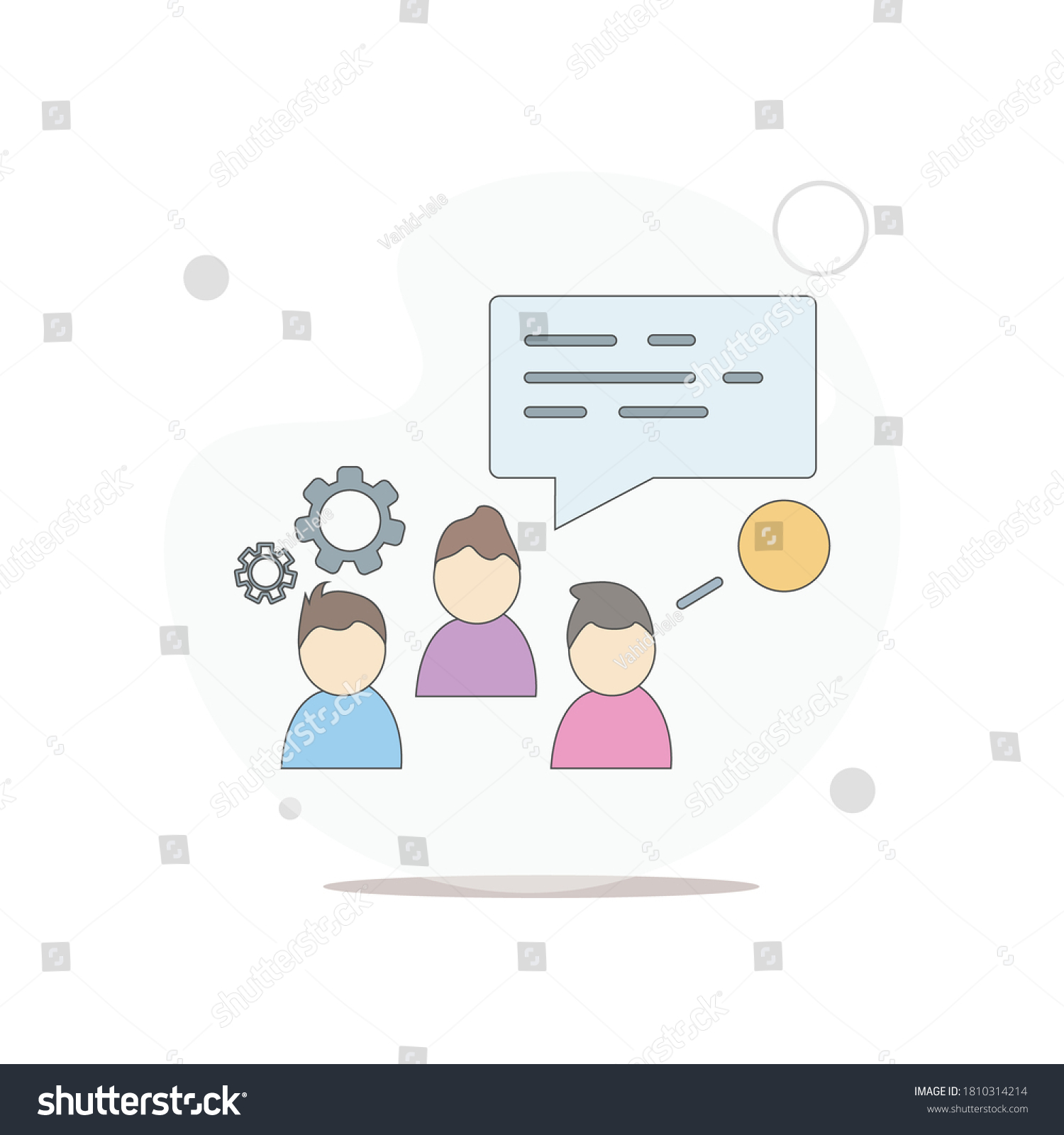 Business Process Vector Flat Illustration On Stock Vector (Royalty Free ...