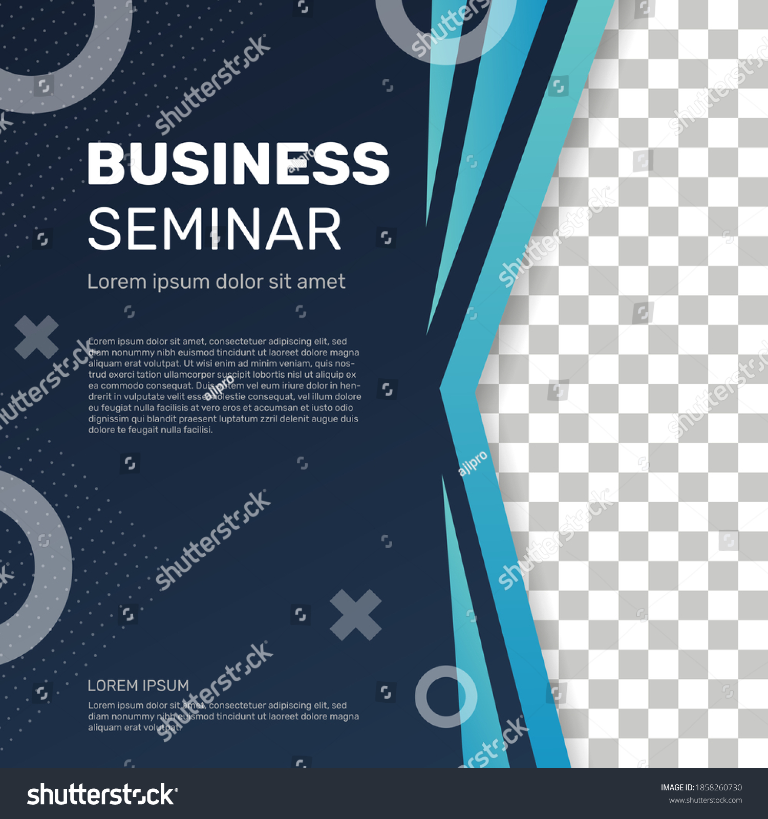 Business Seminar Square Flyer Template Vector Stock Vector (Royalty ...