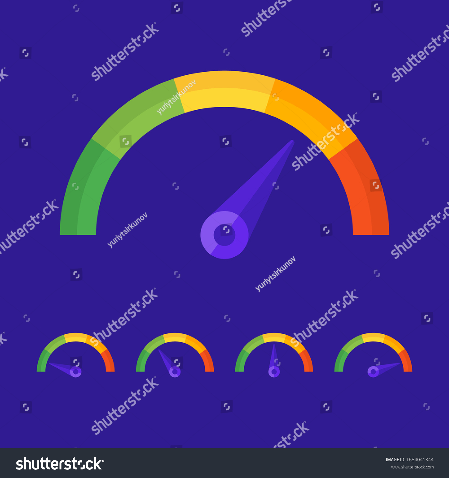 Business Speedometer Vector Icons Objects Vector Stock Vector (Royalty ...
